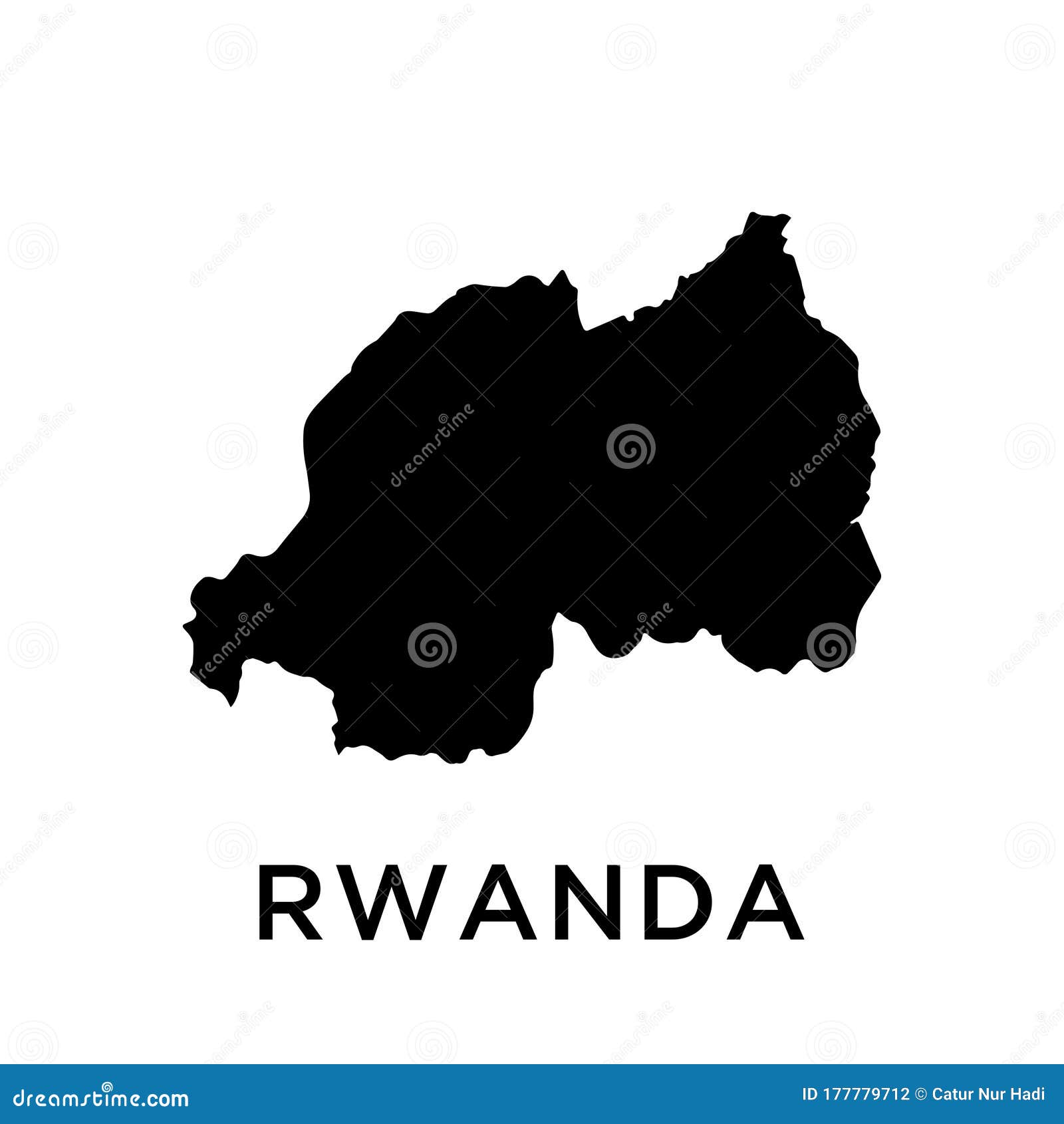 Rwanda Map Icon Vector Trendy Stock Vector - Illustration of geographic ...