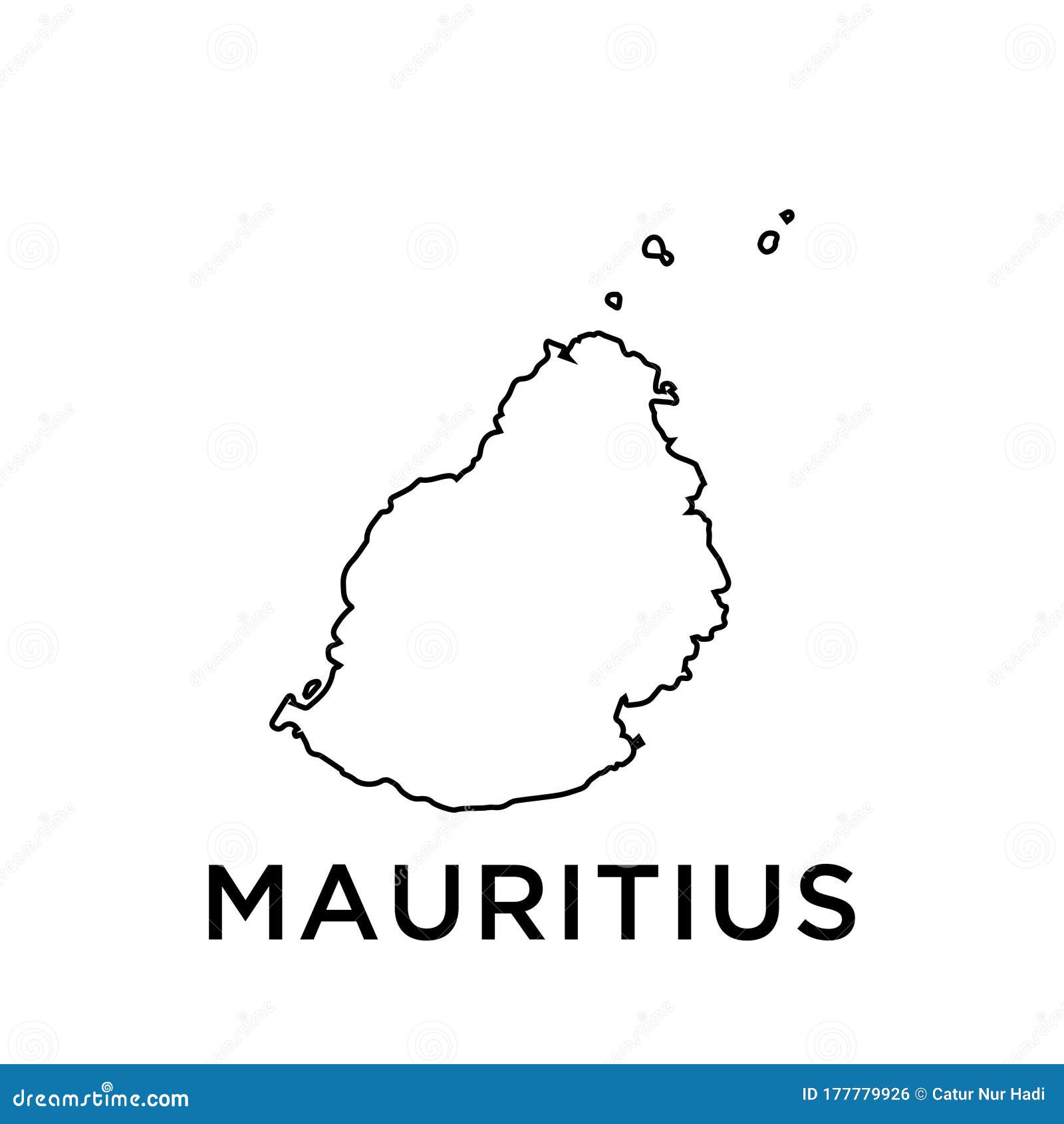 Mauritius Map Icon Vector Trendy Stock Vector - Illustration of ...