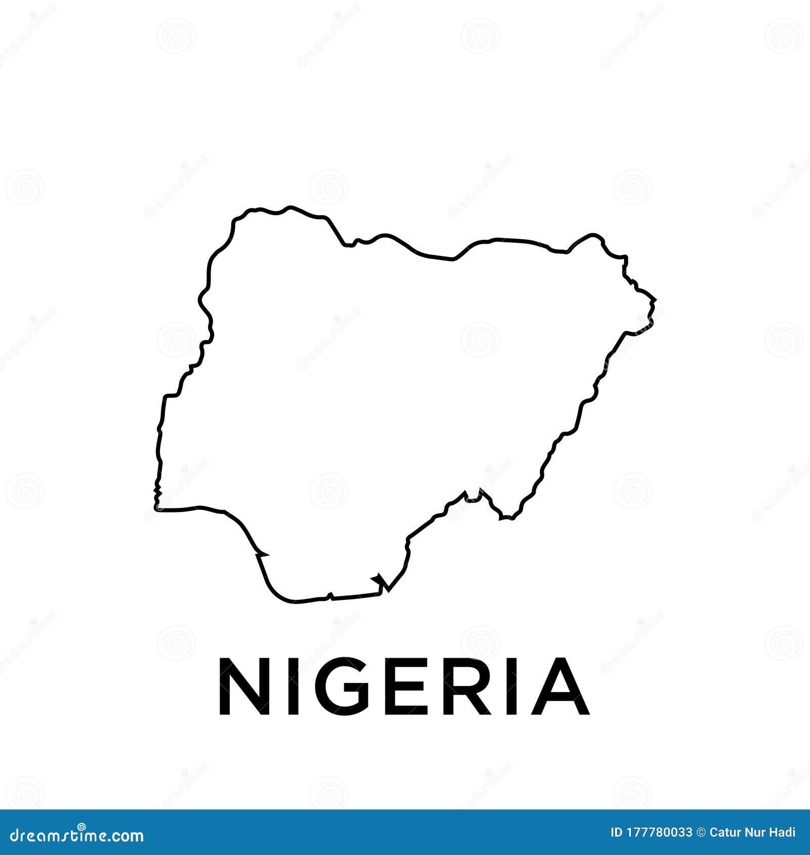 Nigeria Map Icon Vector Trendy Stock Vector - Illustration of education ...