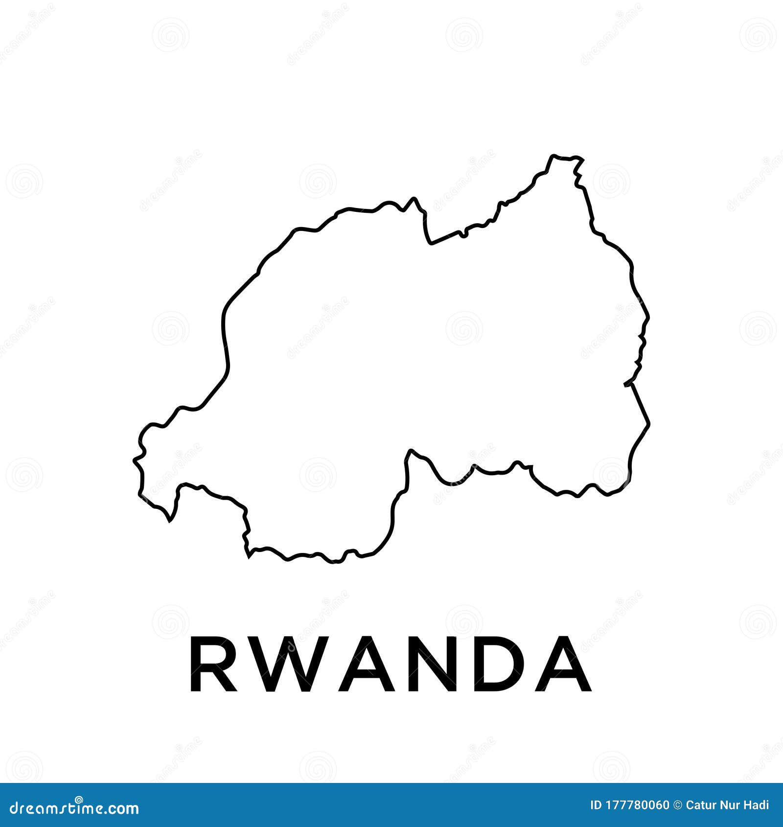 Rwanda Map Icon Vector Trendy Stock Vector - Illustration of geographic ...