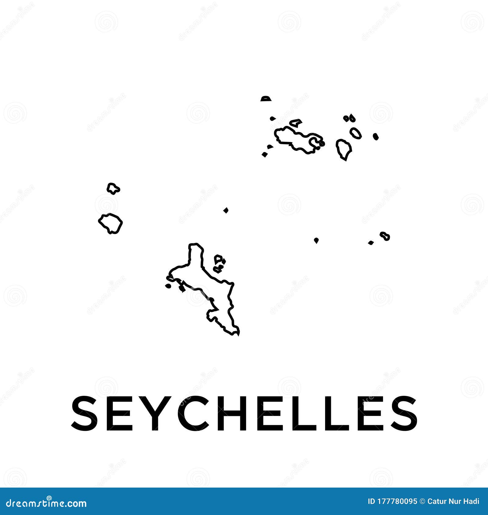 Seychelles Map Icon Vector Trendy Stock Vector - Illustration of coral ...