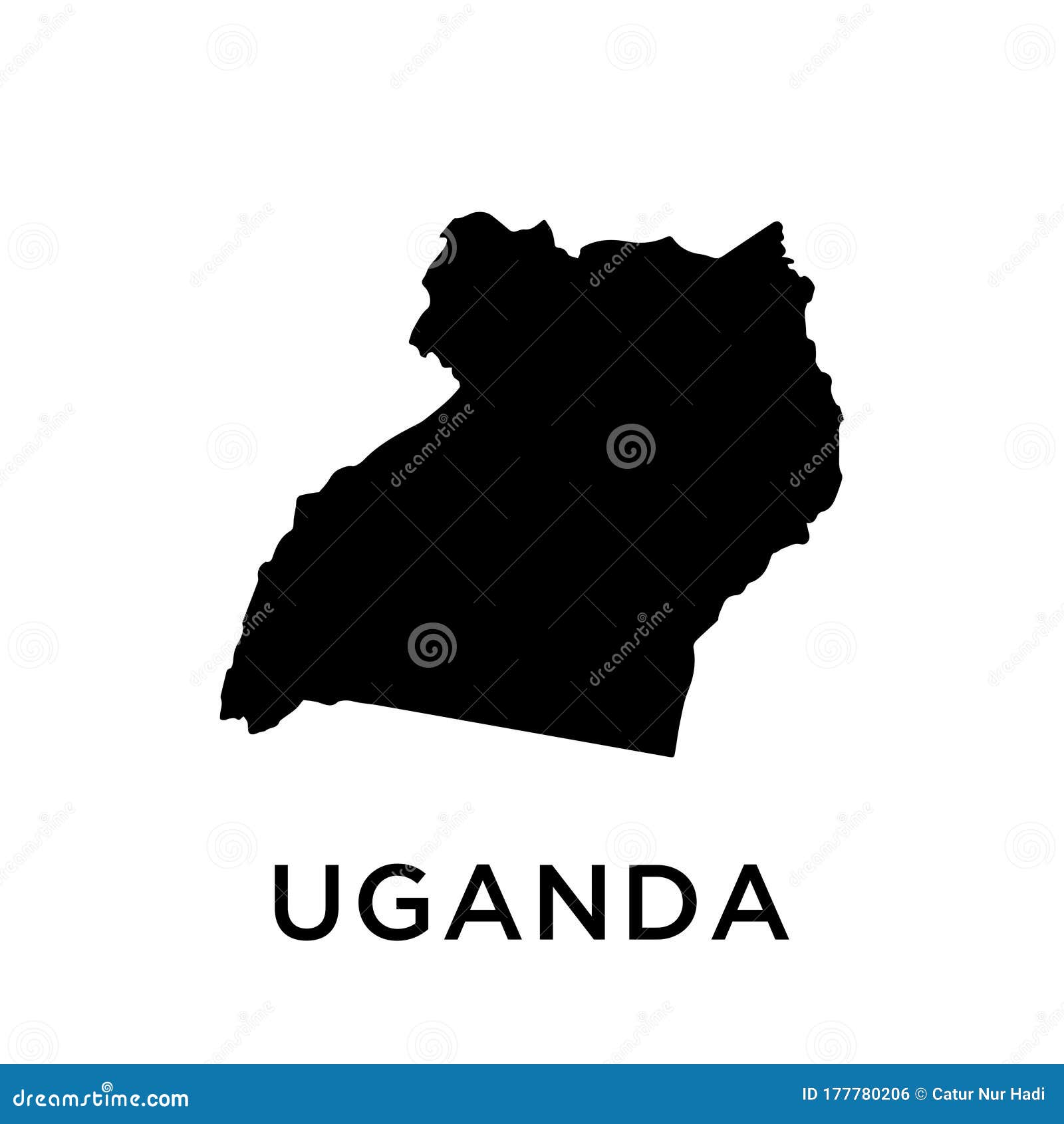 Uganda Map Icon Vector Trendy Stock Vector - Illustration of concept ...