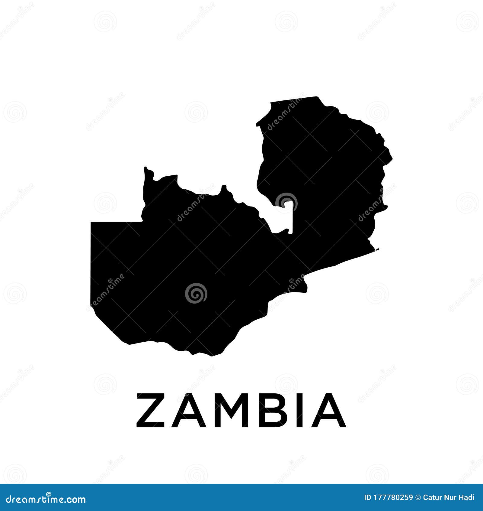 Zambia Map Icon Vector Trendy Stock Vector - Illustration of background ...