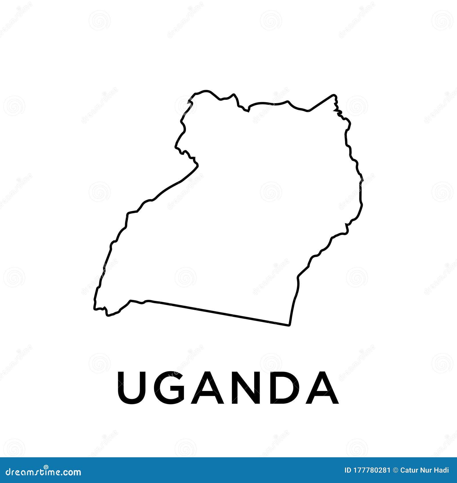 Uganda Map Icon Vector Trendy Stock Vector - Illustration of element ...