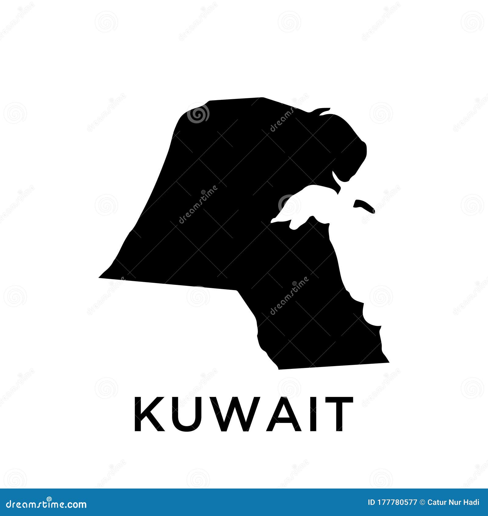 Kuwait Map Icon Vector Trendy Stock Vector - Illustration of ...