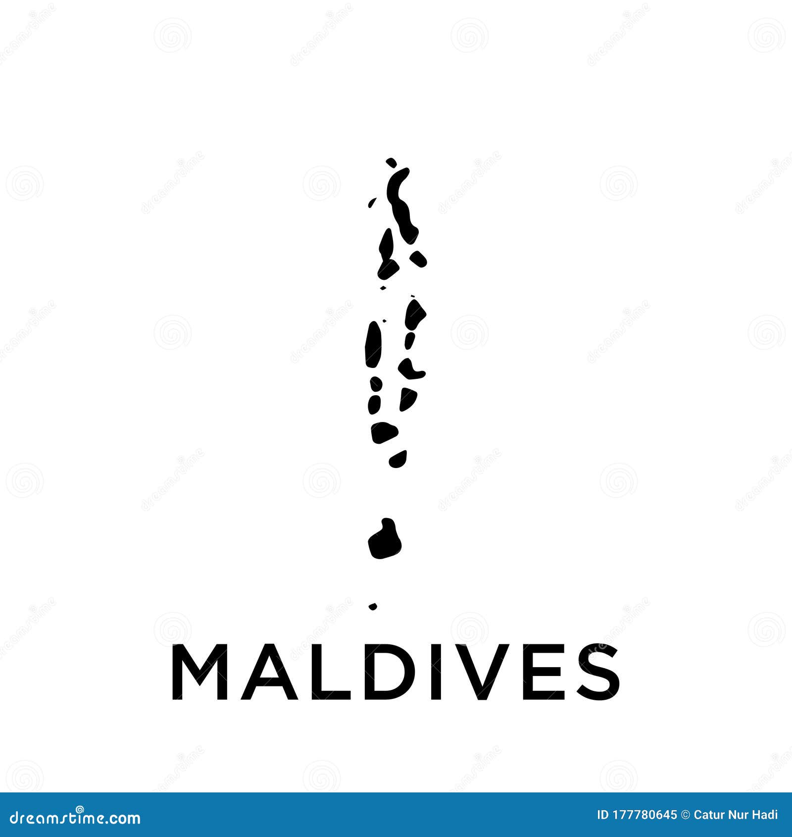 Maldives Map Icon Vector Trendy Stock Vector - Illustration of border ...