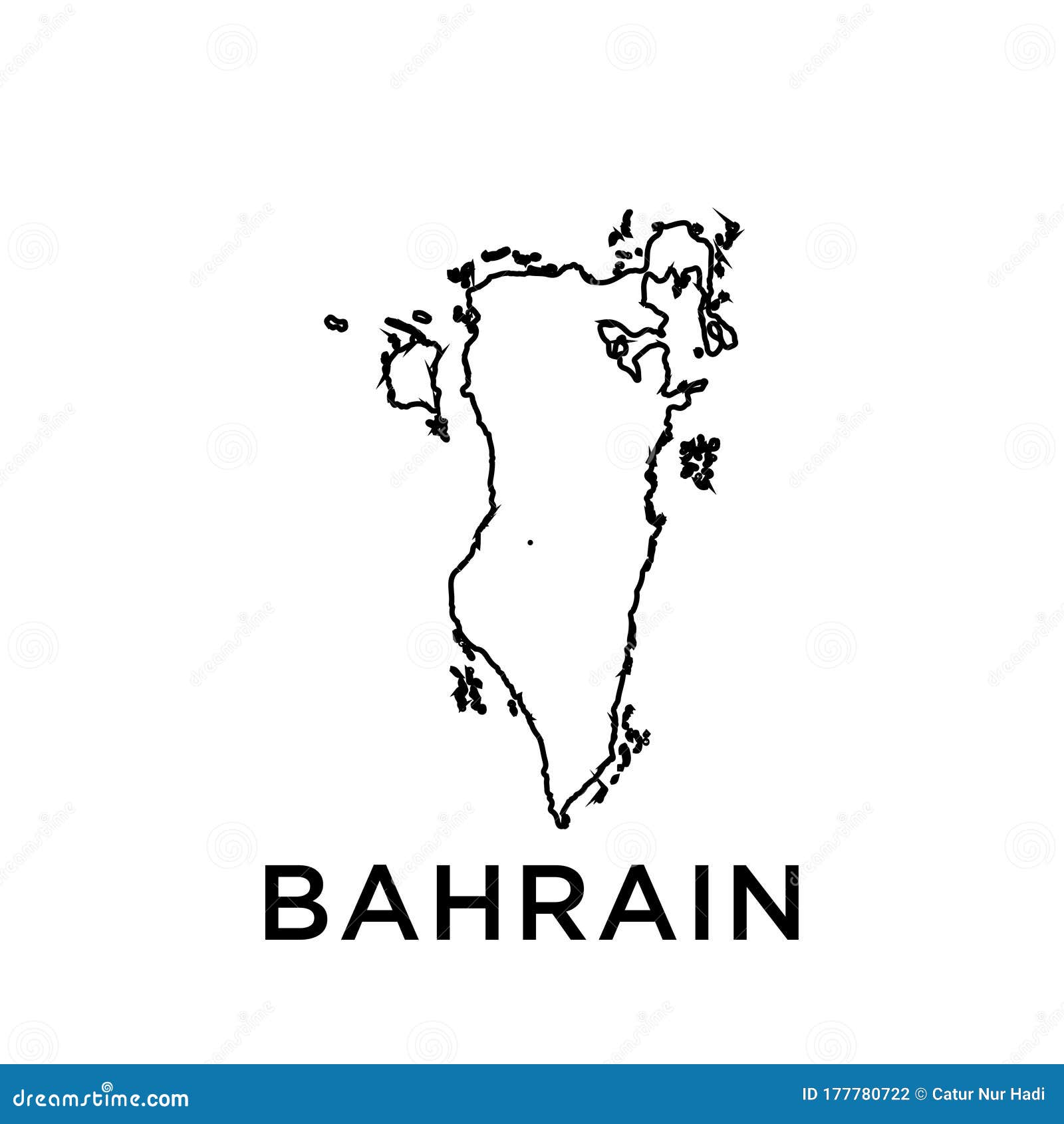 Bahrain Map Icon Vector Trendy Stock Vector - Illustration of company ...