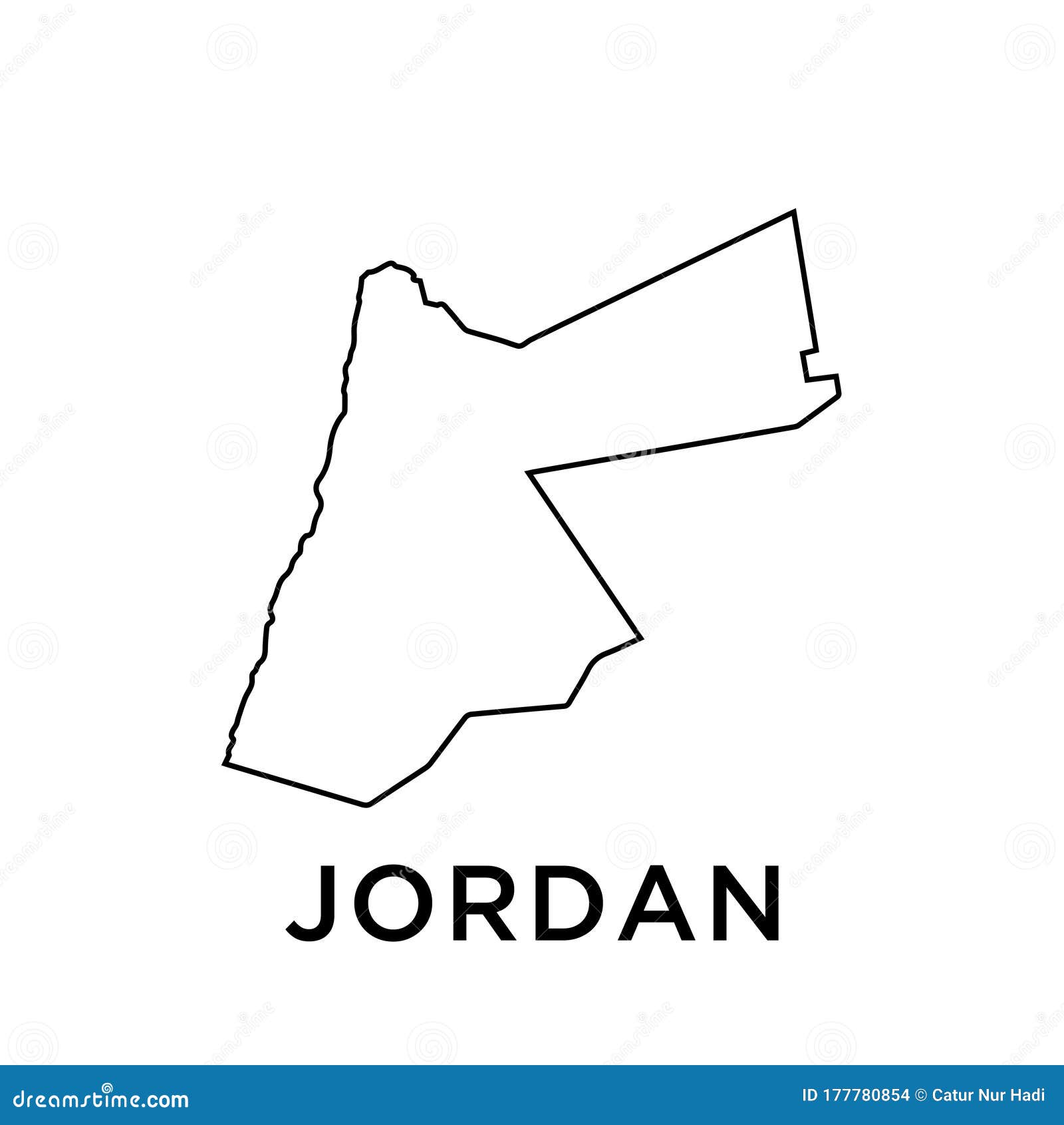 Jordan Map Icon Vector Trendy Stock Vector - Illustration of ...