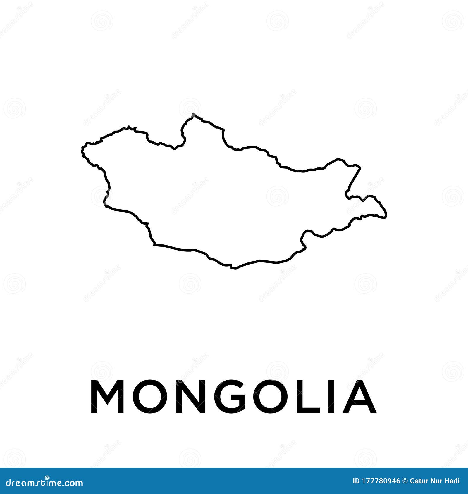 Mongolia Map Icon Vector Trendy Stock Vector - Illustration of country ...
