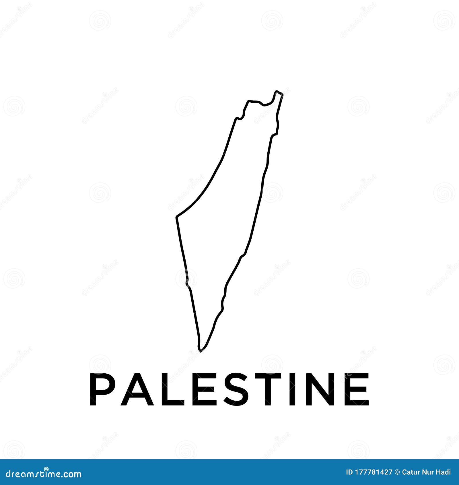 Palestine Map Icon Vector Trendy Stock Vector - Illustration of ...