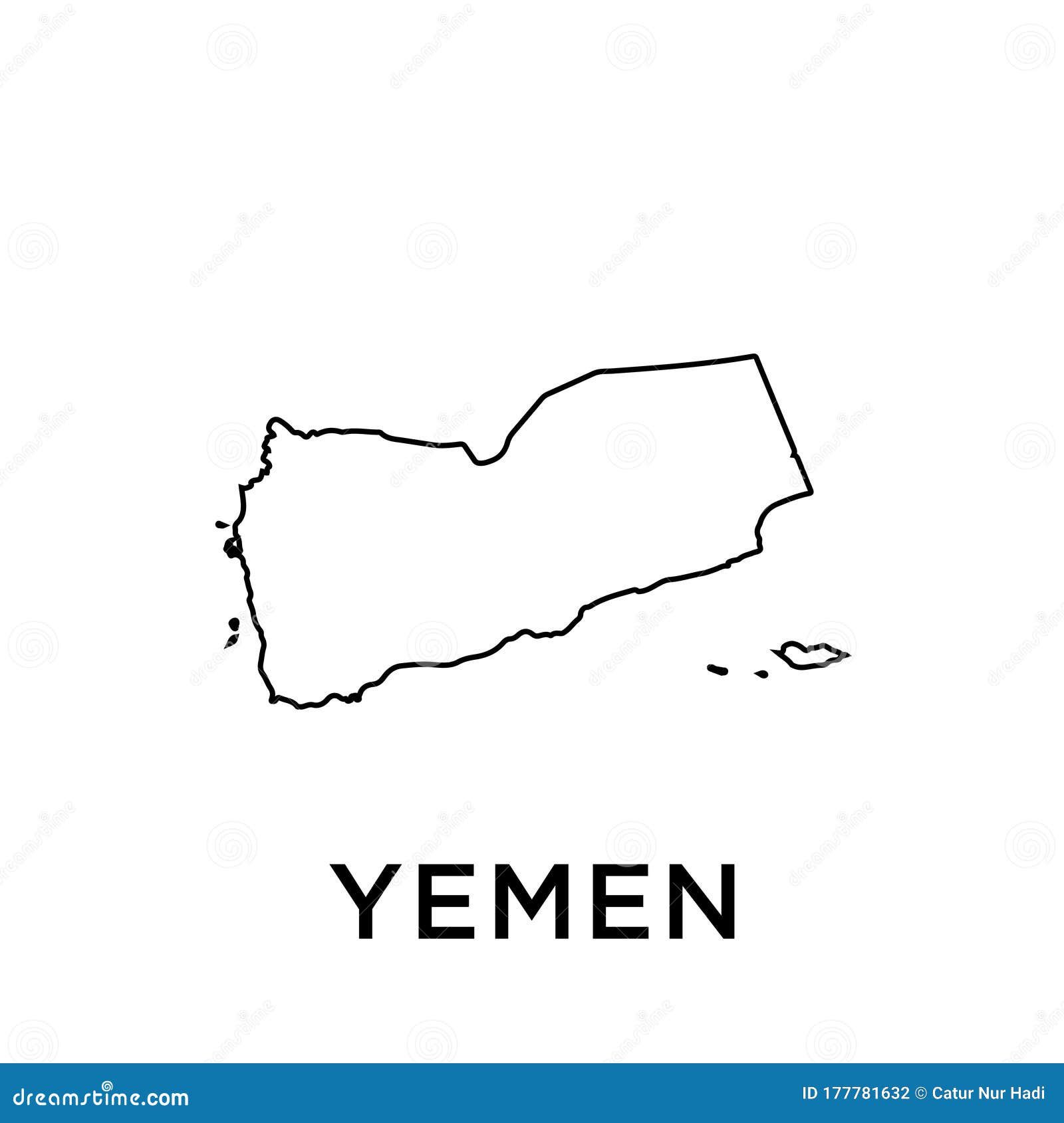 Yemen Map Icon Vector Trendy Stock Vector - Illustration of continent ...