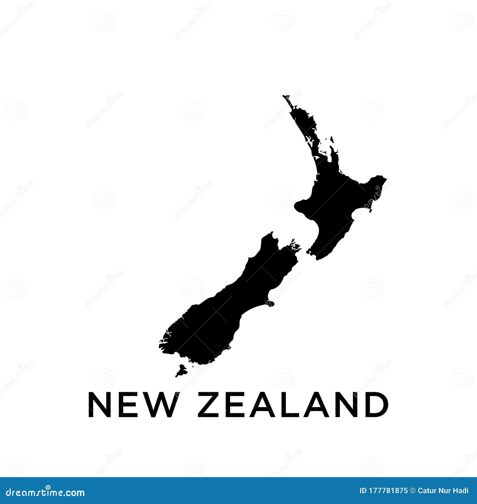 New Zealand Map Icon Vector Trendy Stock Vector - Illustration of ...