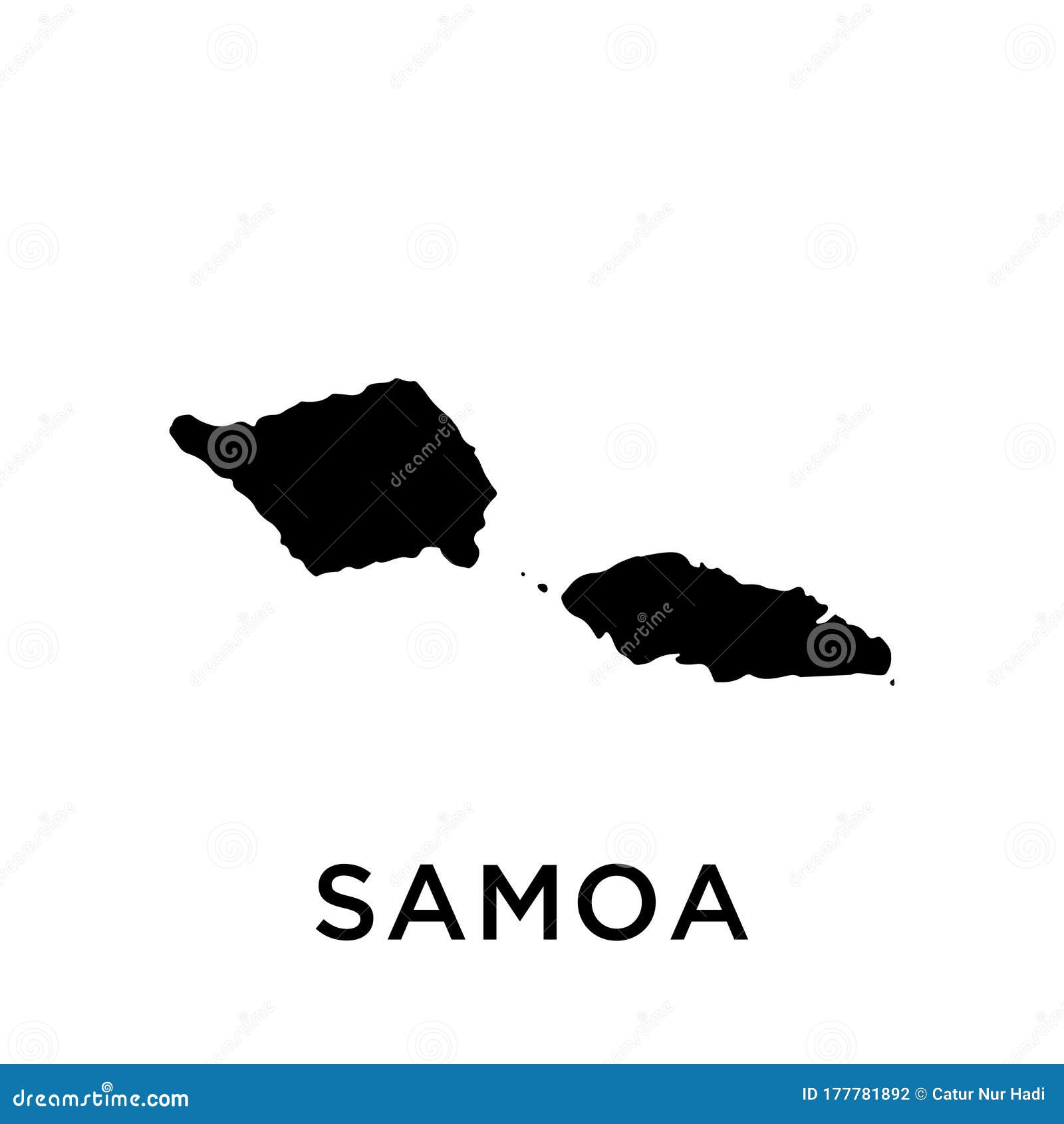 Samoa Map Icon Vector Trendy Stock Vector - Illustration of clean ...