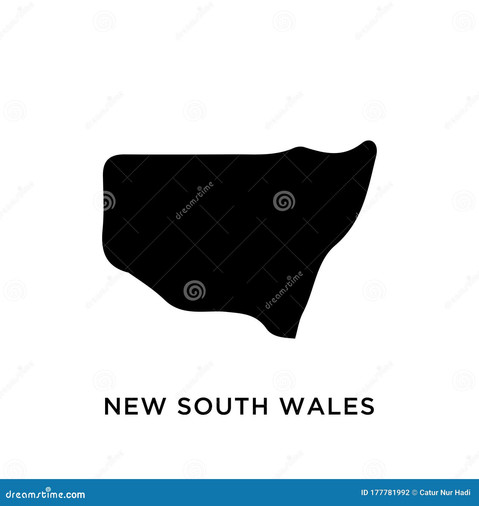 New South Wales Australia Map Black Silhouette. NSW, Australian State ...