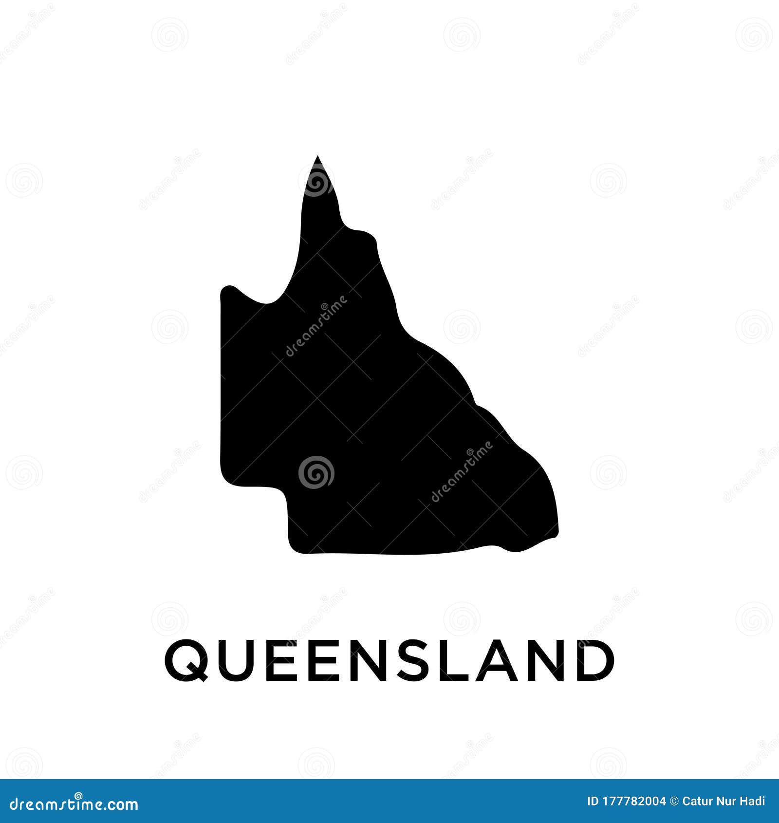 Queensland Map Icon Vector Trendy Stock Vector - Illustration of cairns ...