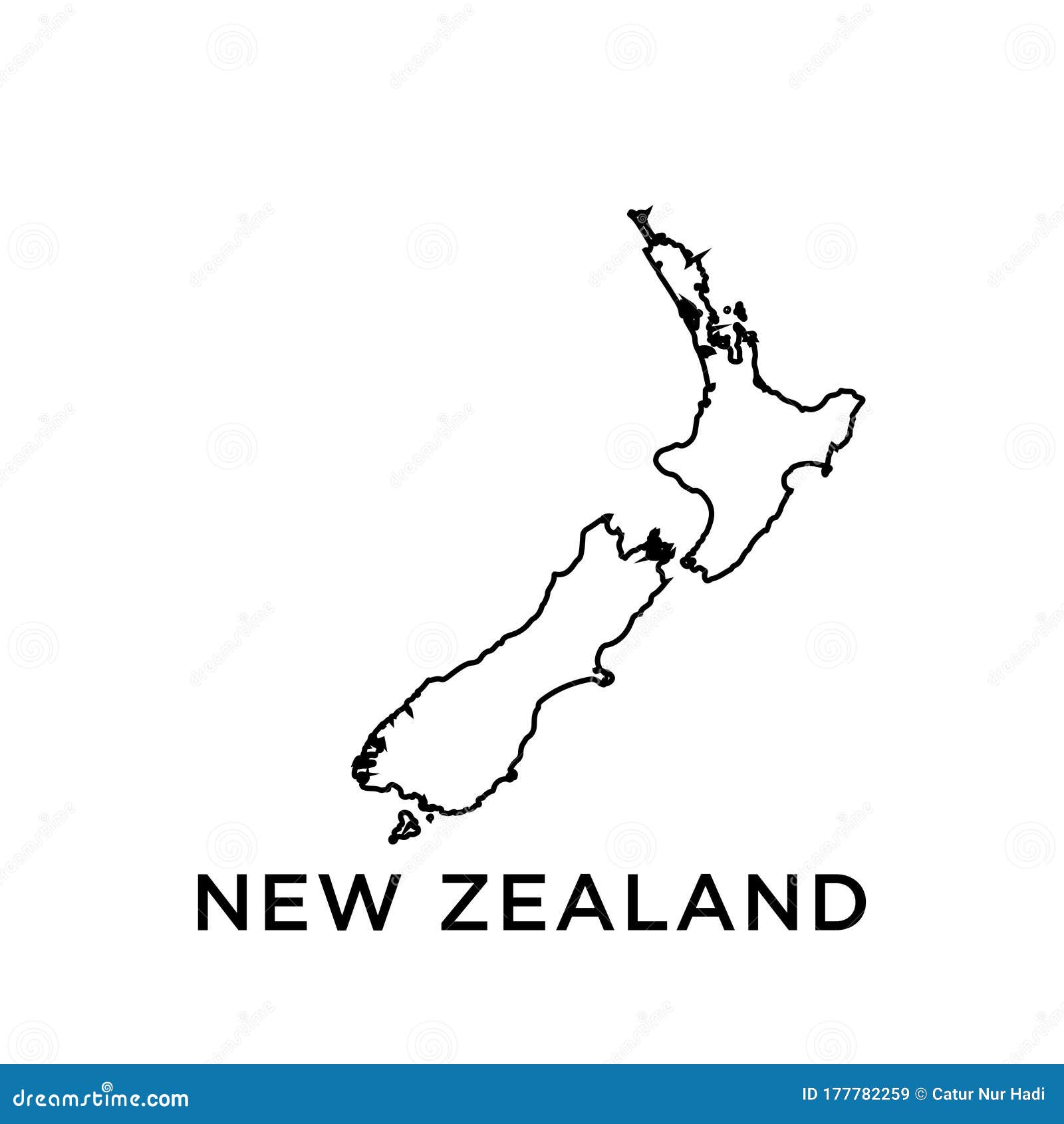 New Zealand Map Icon Vector Trendy Stock Vector - Illustration of ...