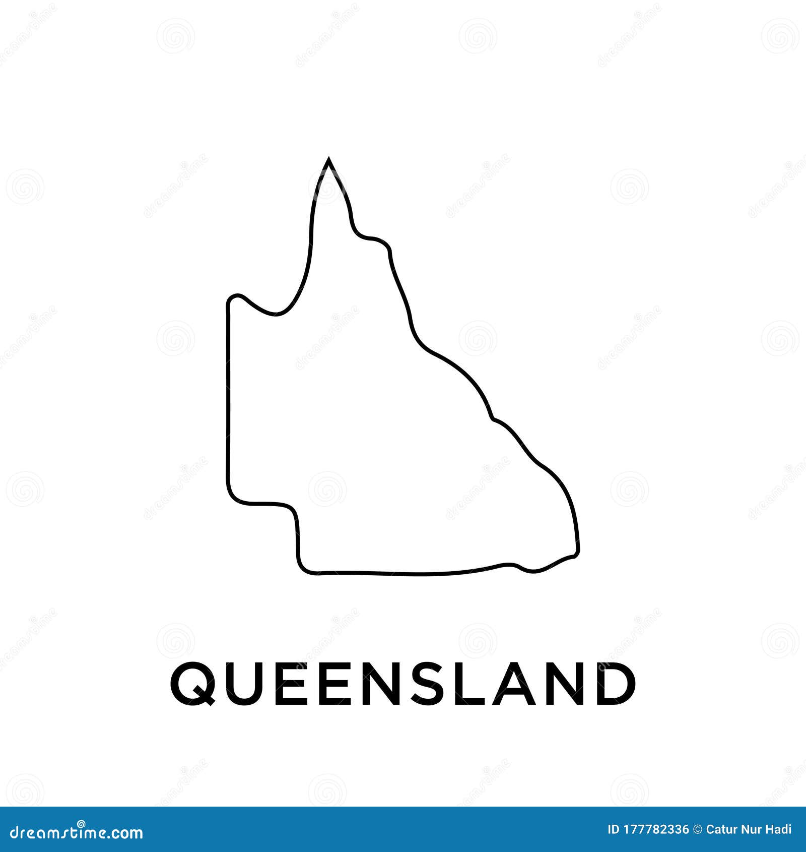 Queensland Map Icon Vector Trendy Stock Vector - Illustration of ...