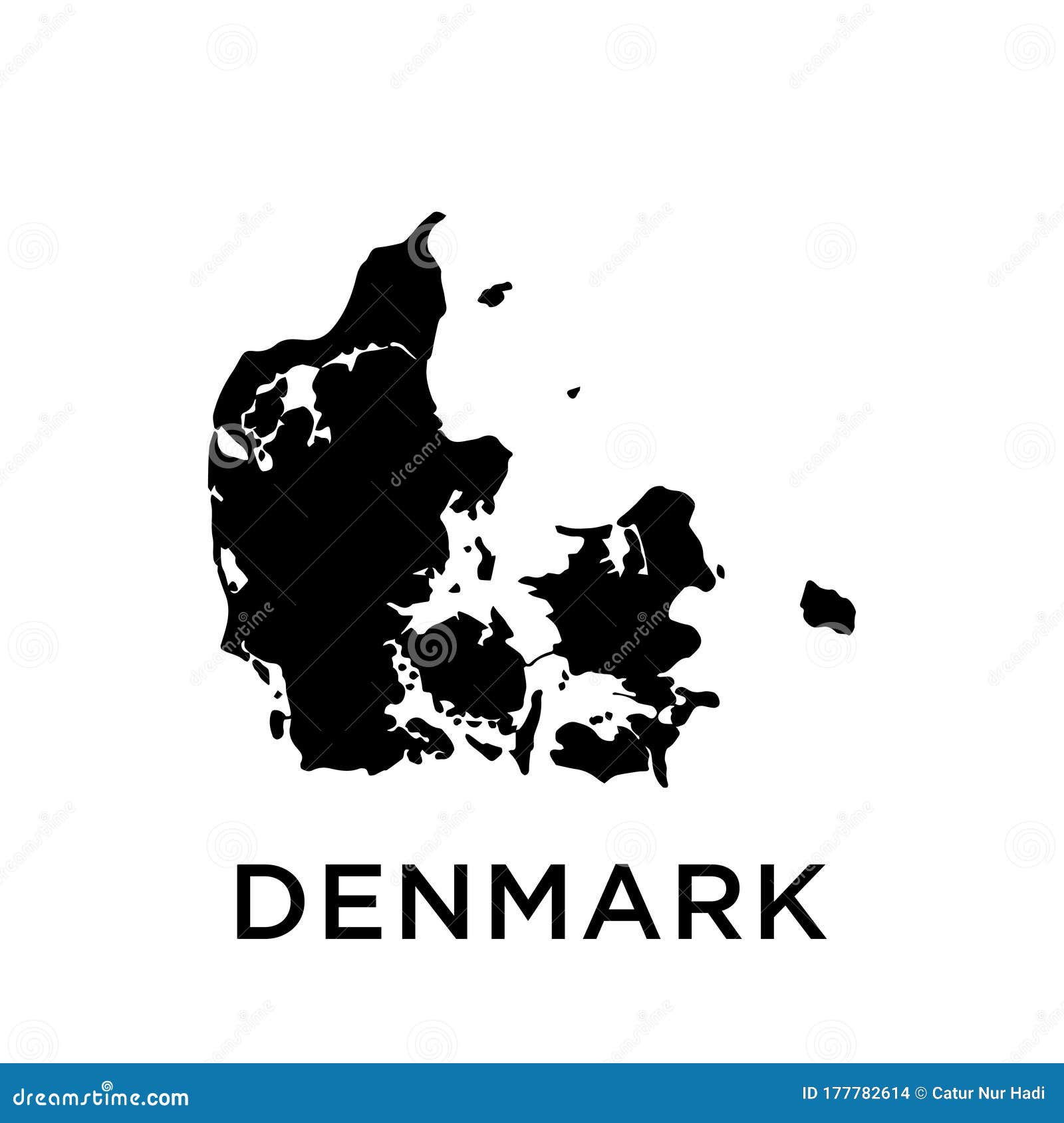 Denmark Map Icon Vector Trendy Stock Vector - Illustration of border ...