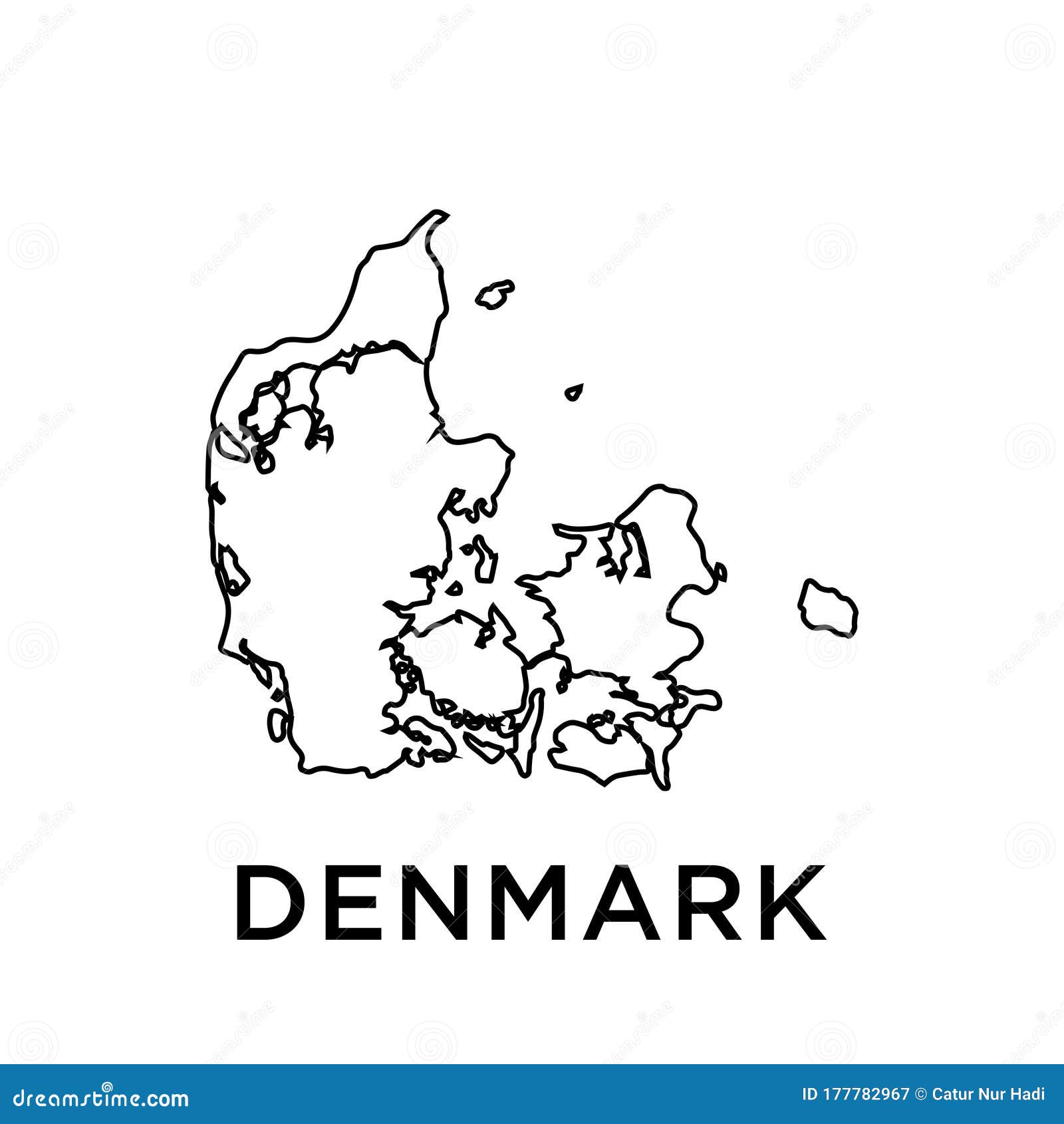 Denmark Map Icon Vector Trendy Stock Vector - Illustration of interface ...