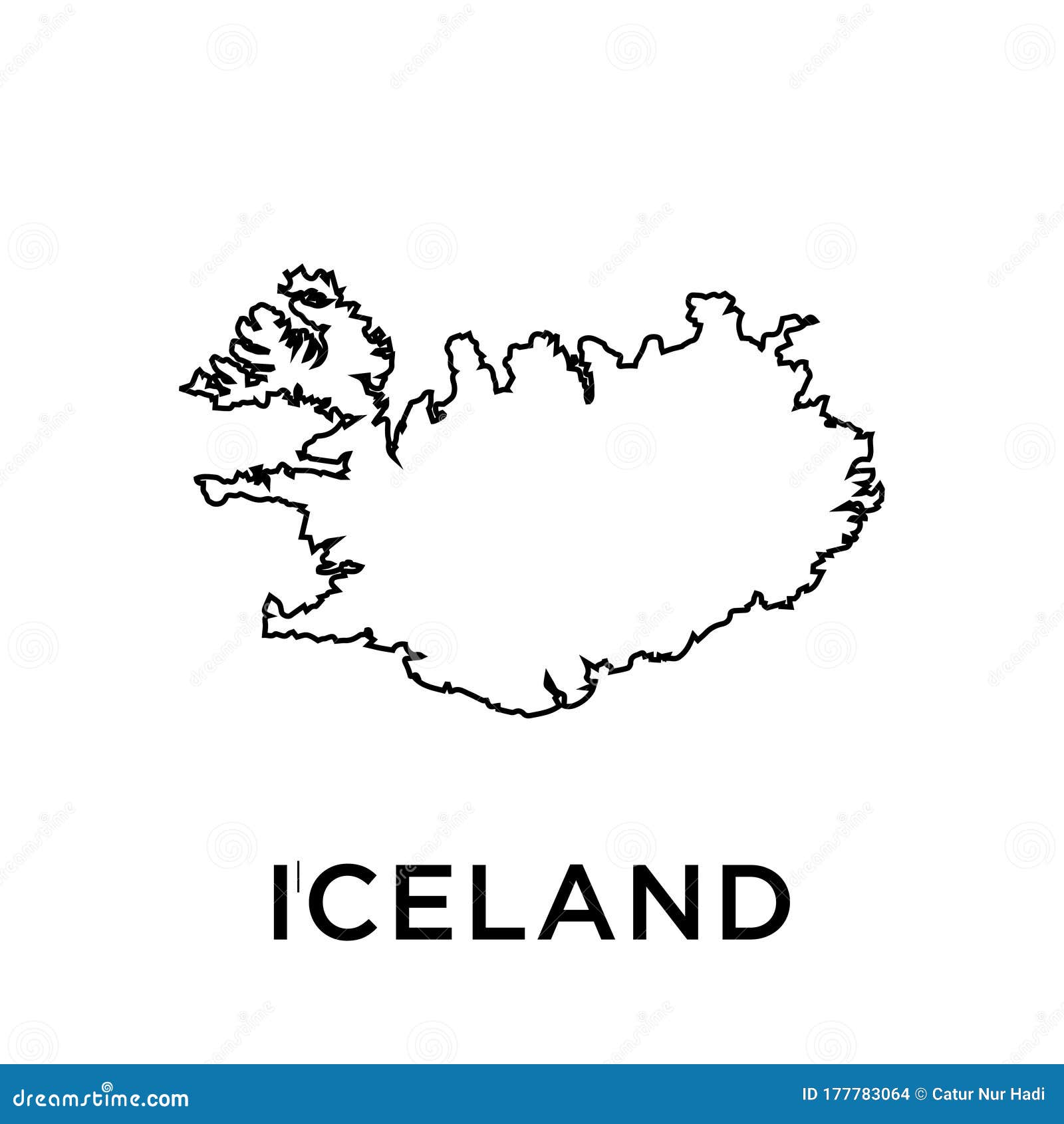 Iceland Map Icon Vector Trendy Stock Vector - Illustration of design ...