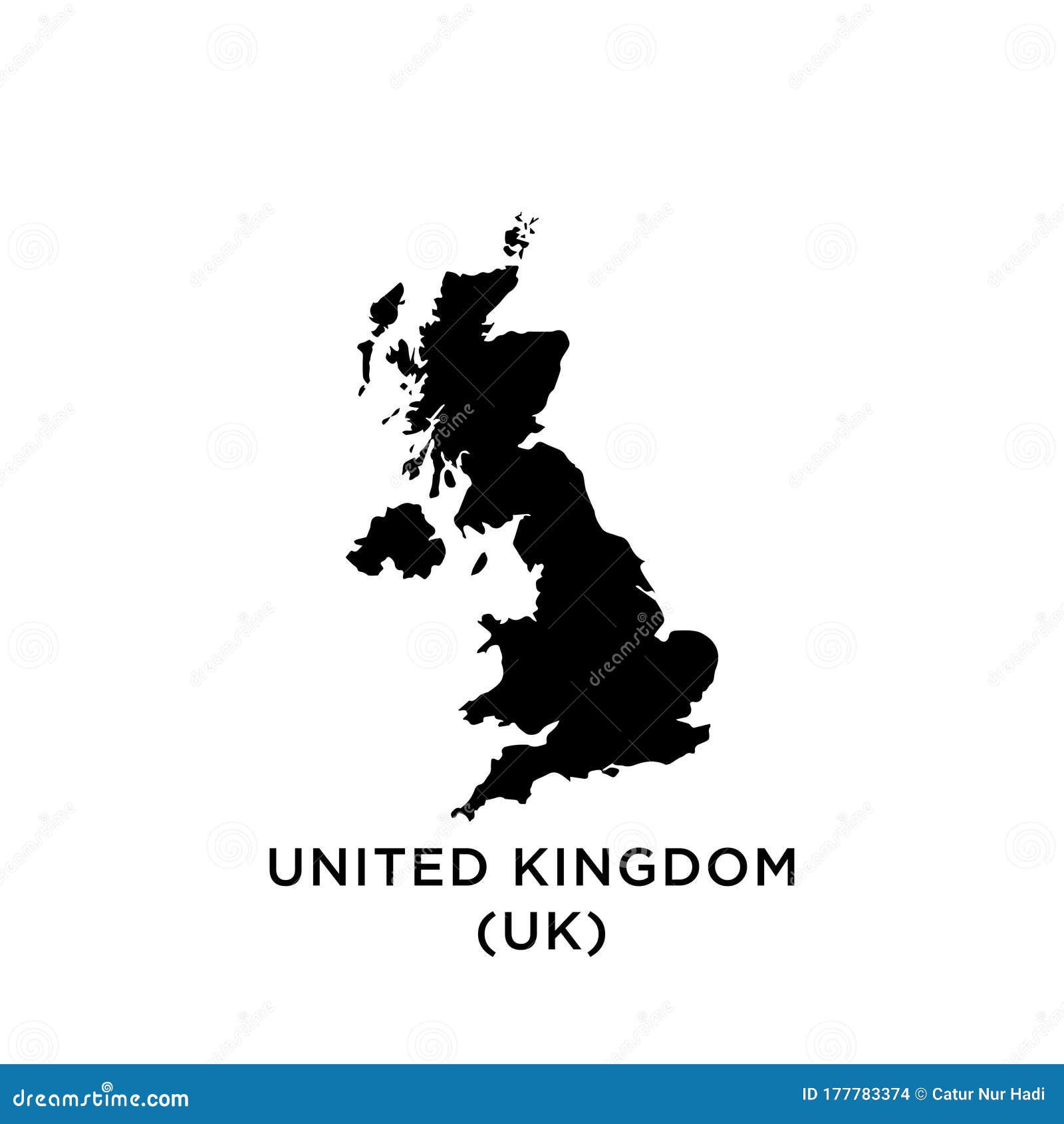 United Kingdom UK Map Icon Trendy Stock Vector - Illustration of border ...