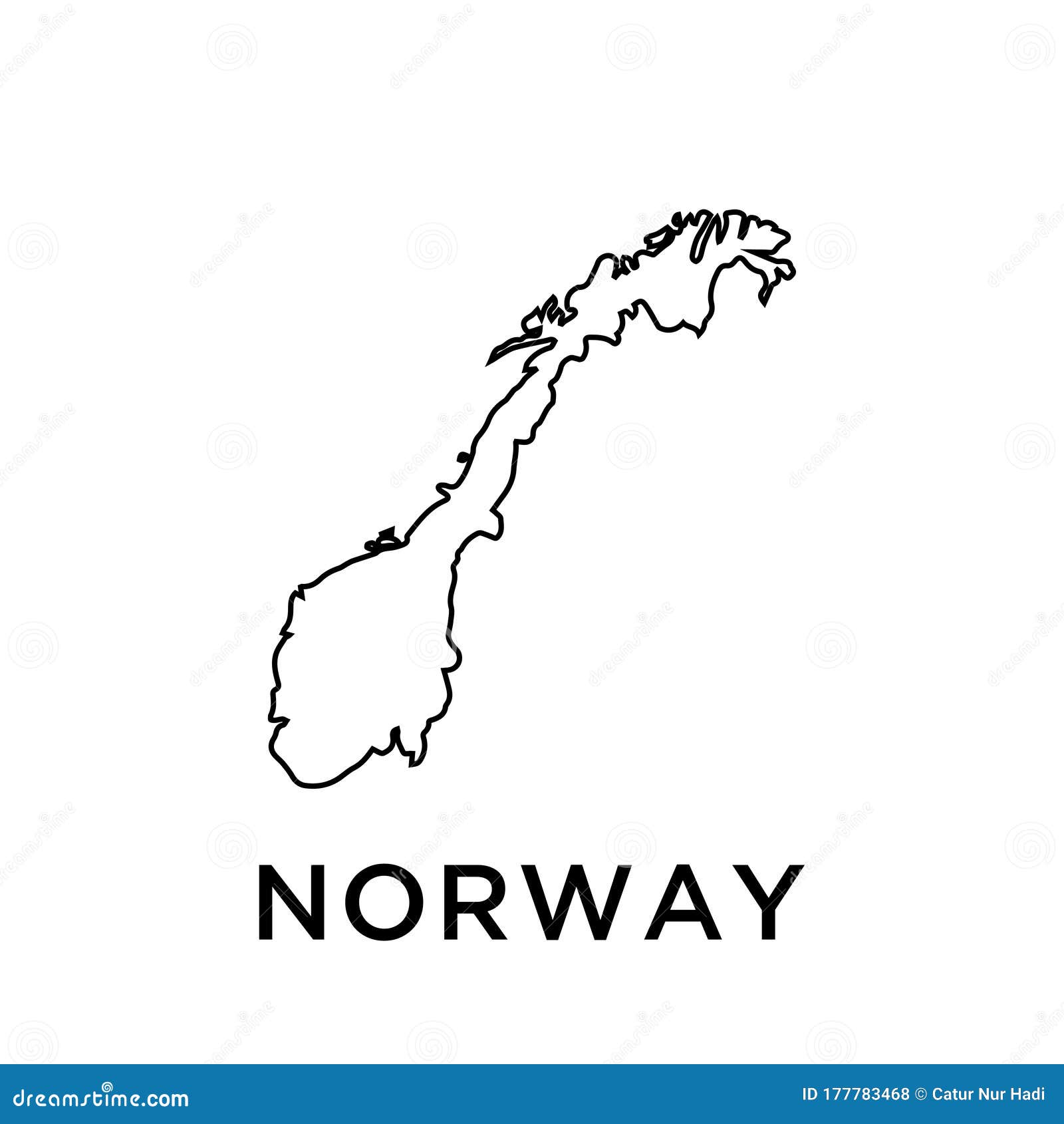 Norway Map Icon Vector Trendy Stock Vector - Illustration of ...