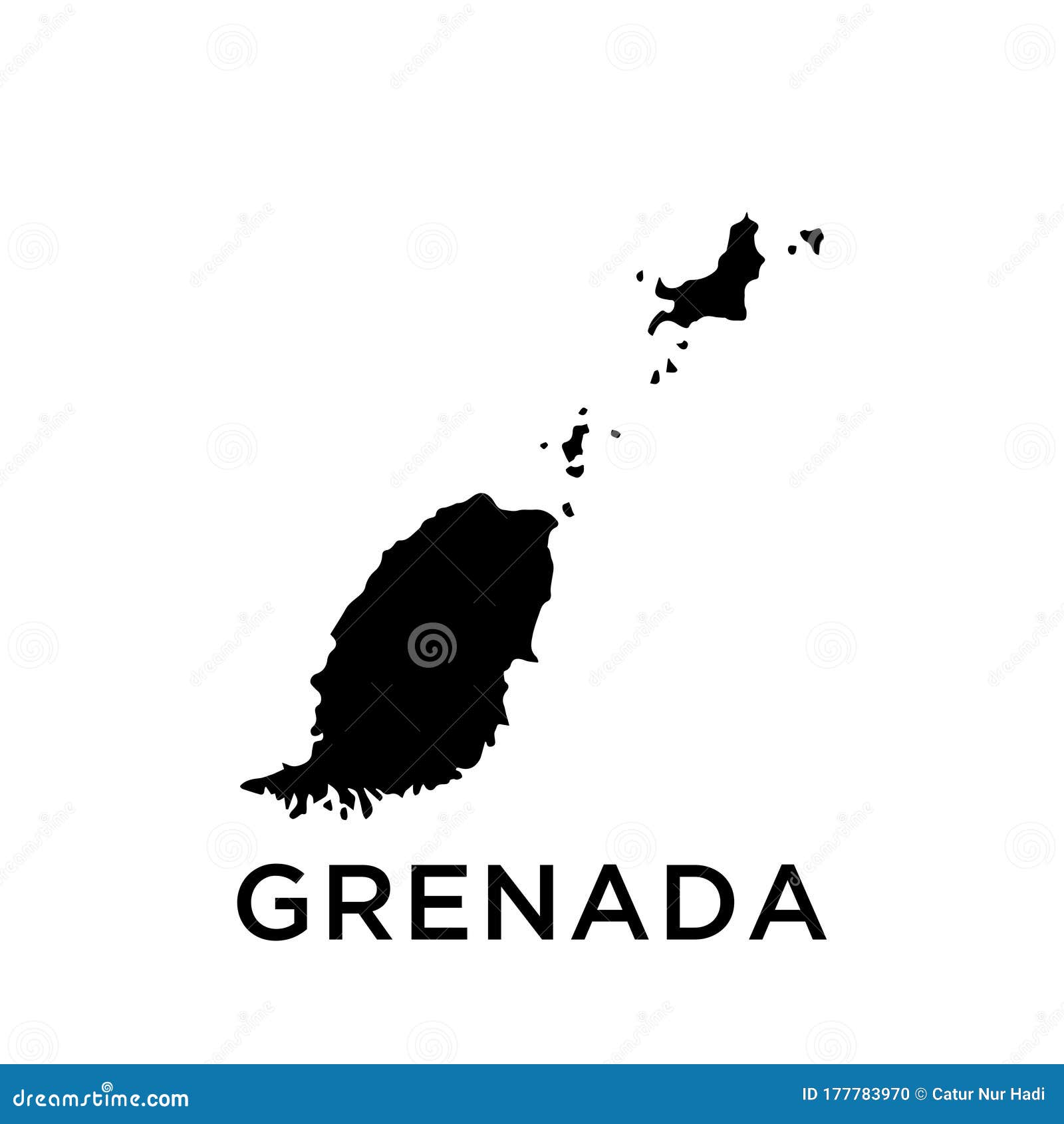 Grenada Map Icon Vector Trendy Stock Vector - Illustration of ...