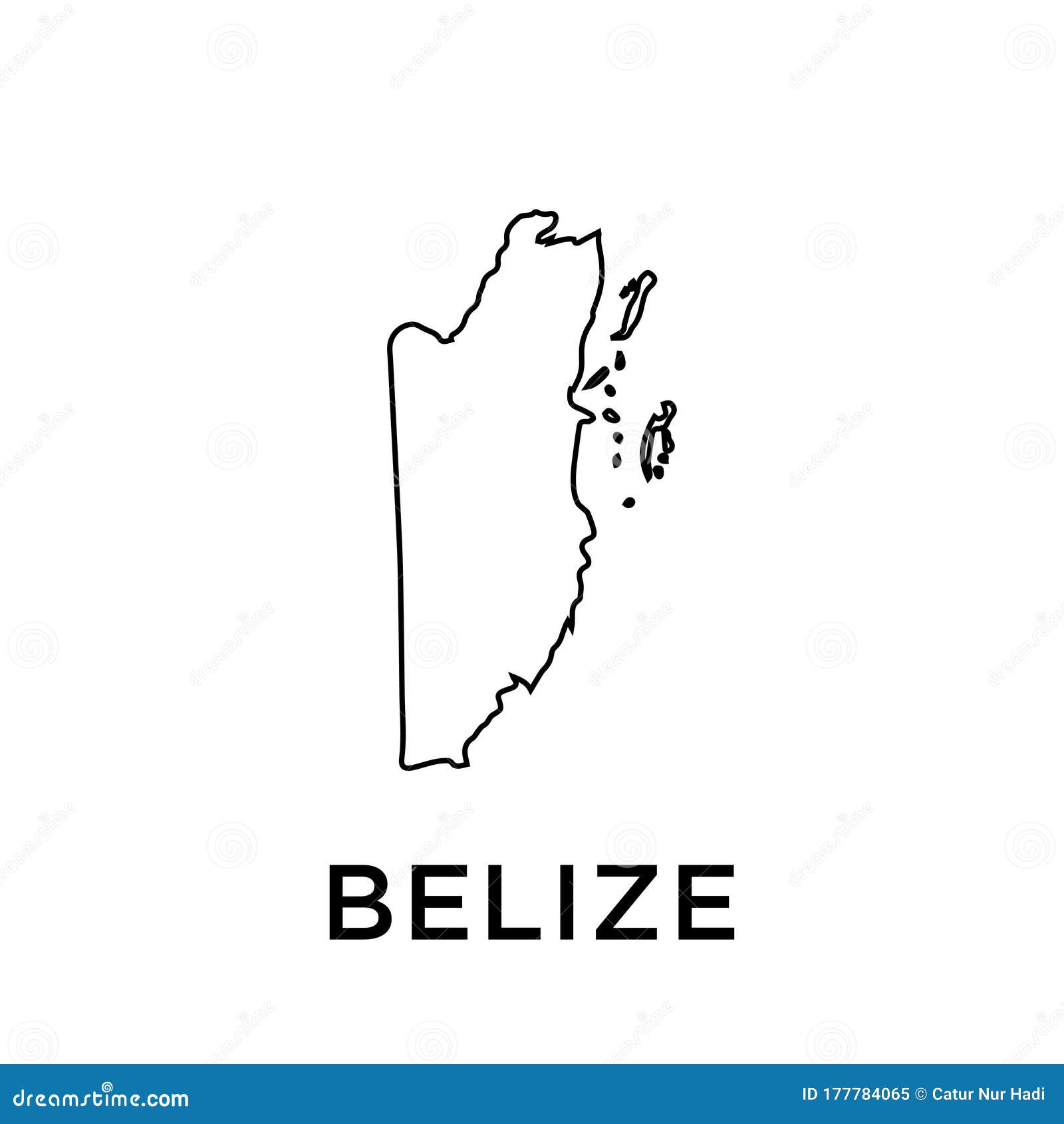 Belize Map Icon Vector Trendy Stock Vector - Illustration of belize ...