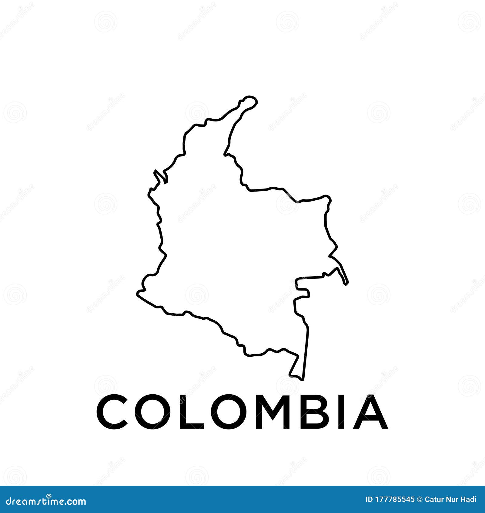 Colombia Map Icon Vector Trendy Stock Vector - Illustration of amazon ...