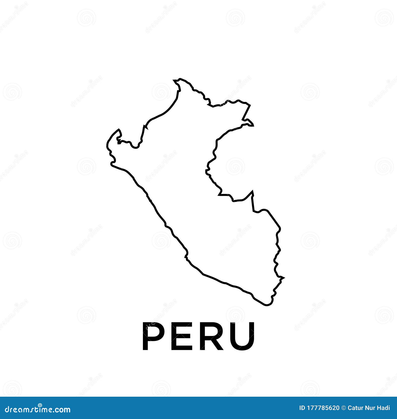Peru Map Icon Vector Trendy Stock Vector - Illustration of border ...
