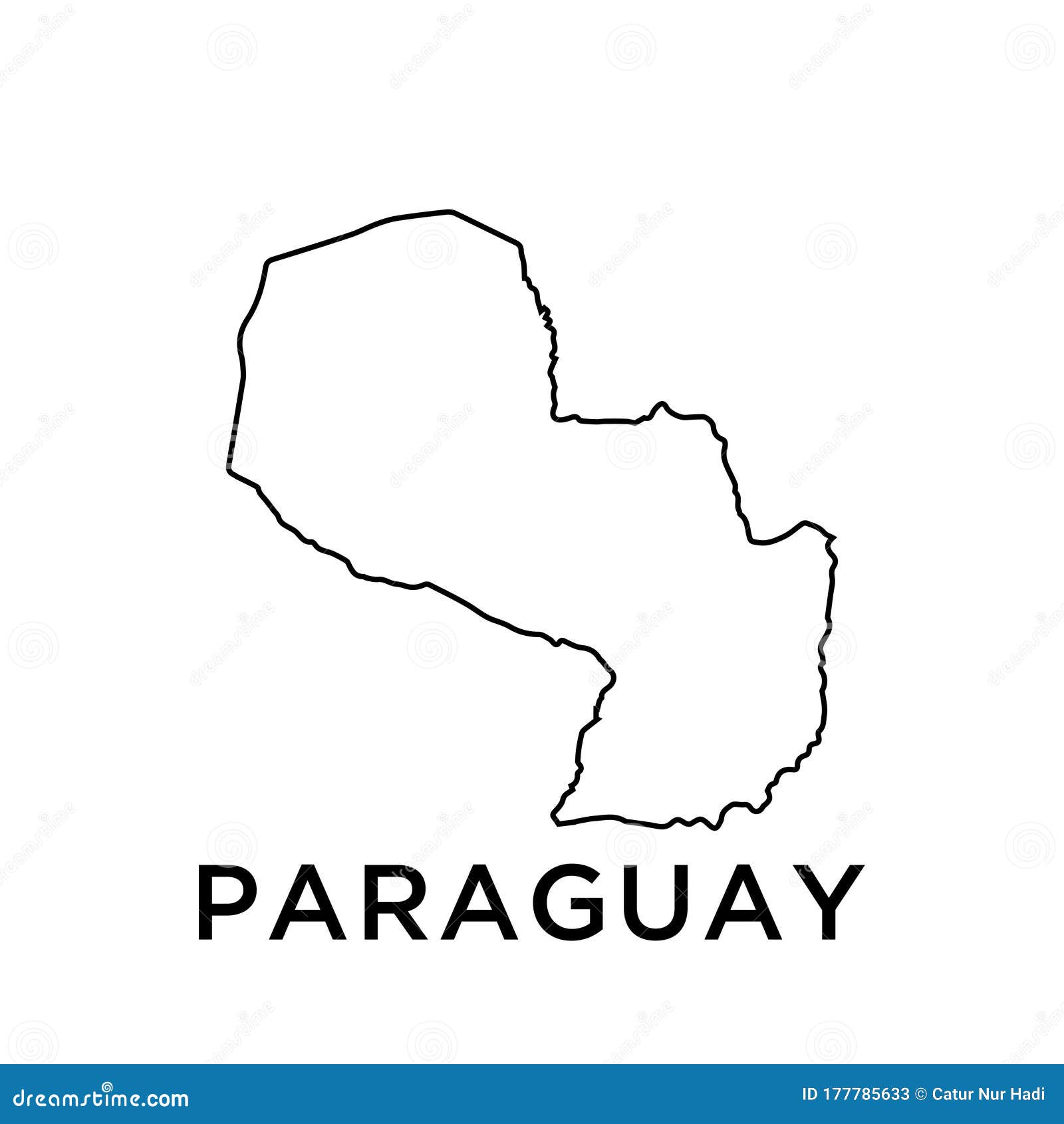 Paraguay Map Icon Vector Trendy Stock Vector - Illustration of america ...