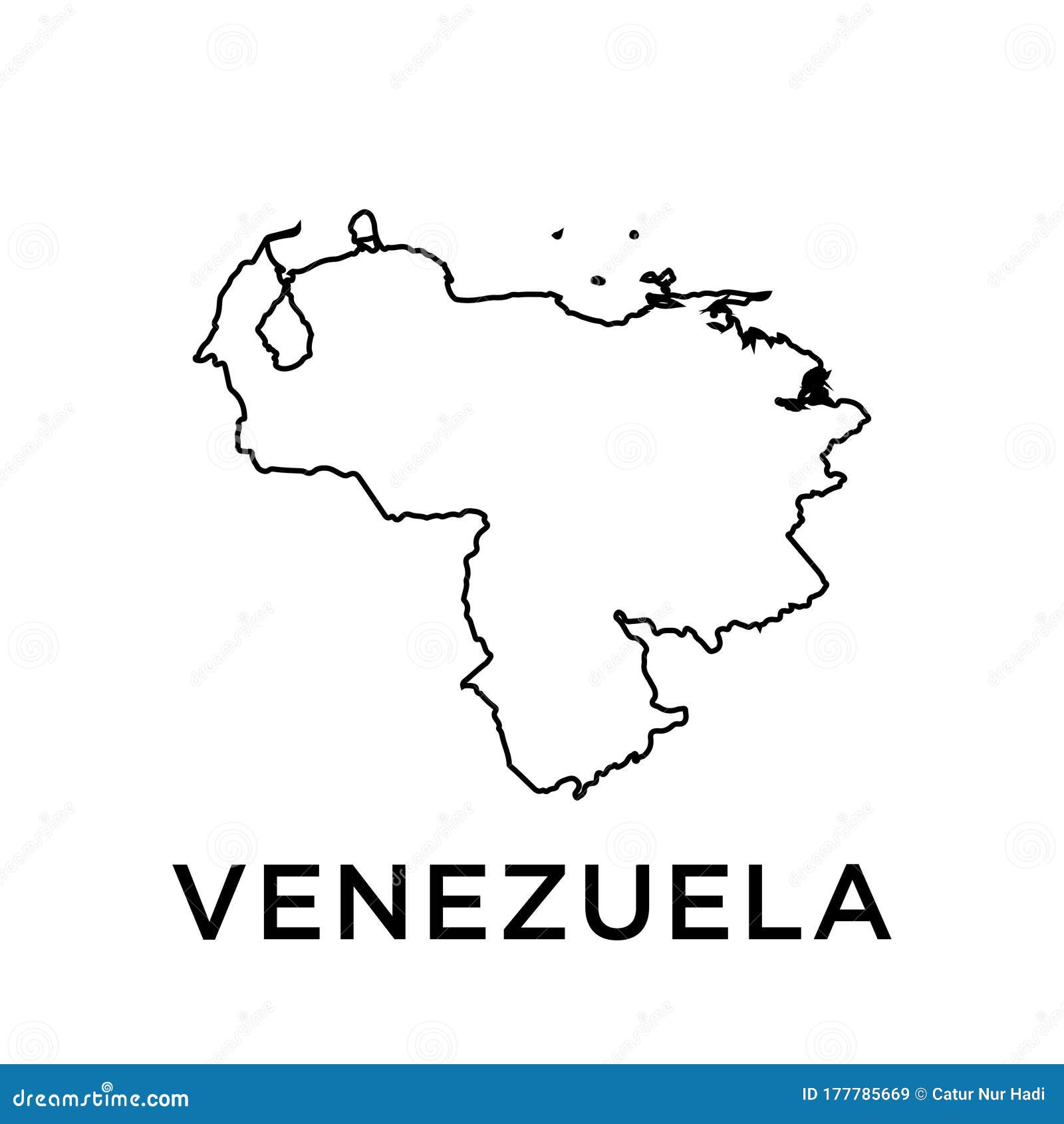 Venezuela Map Icon Vector Trendy Stock Vector - Illustration of city ...