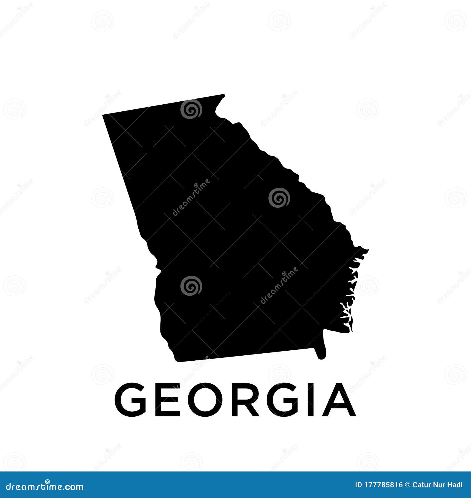 Georgia Map Icon Vector Trendy Stock Vector - Illustration of clear ...
