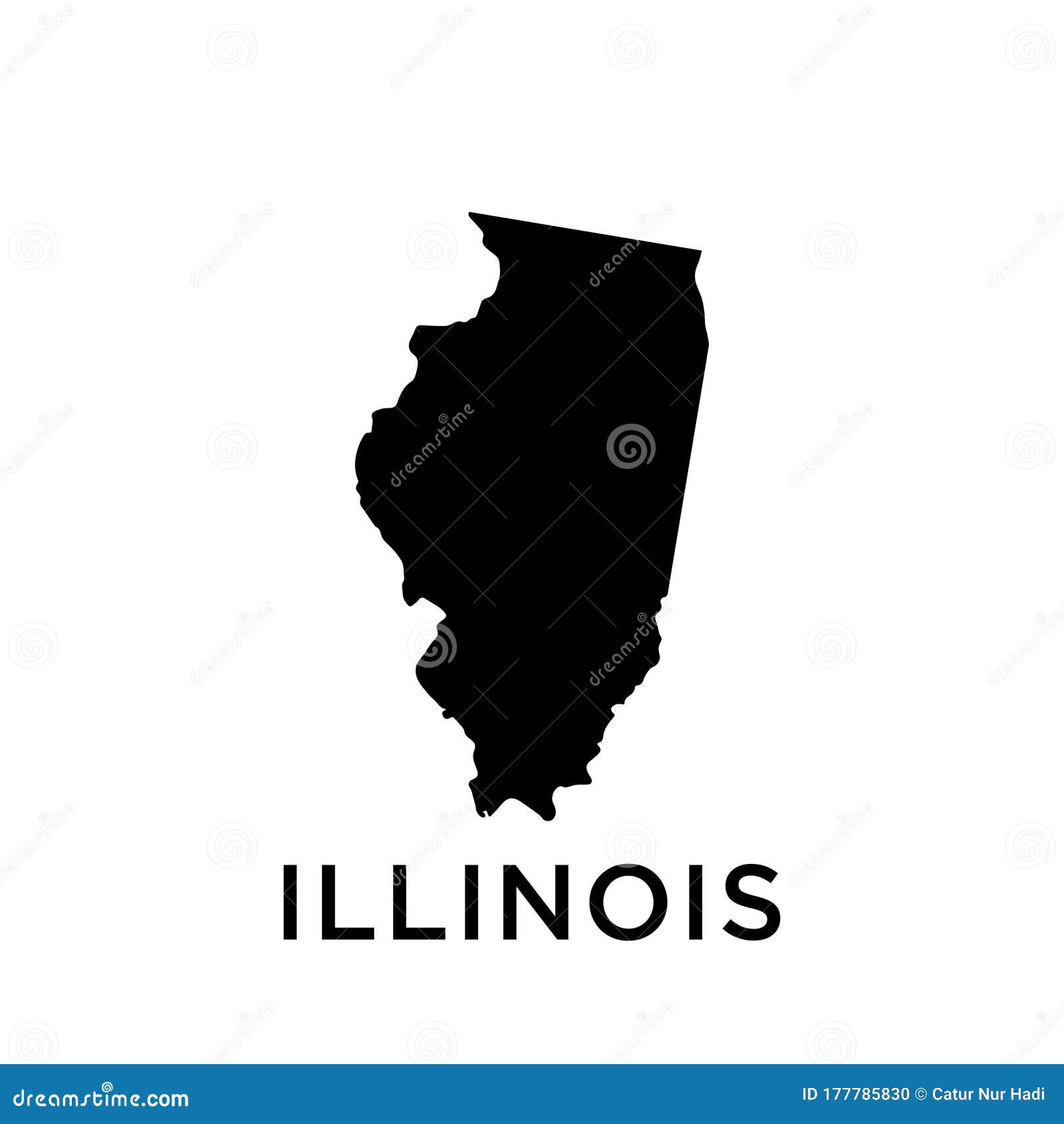 Illinois Map Icon Vector Trendy Stock Vector - Illustration of ...