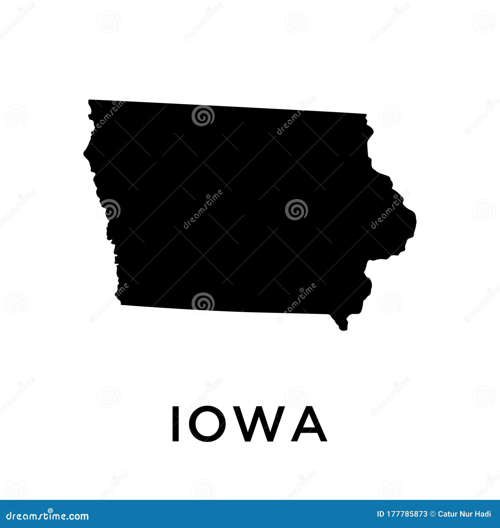 Iowa Map Icon Vector Trendy Stock Vector - Illustration of geography ...