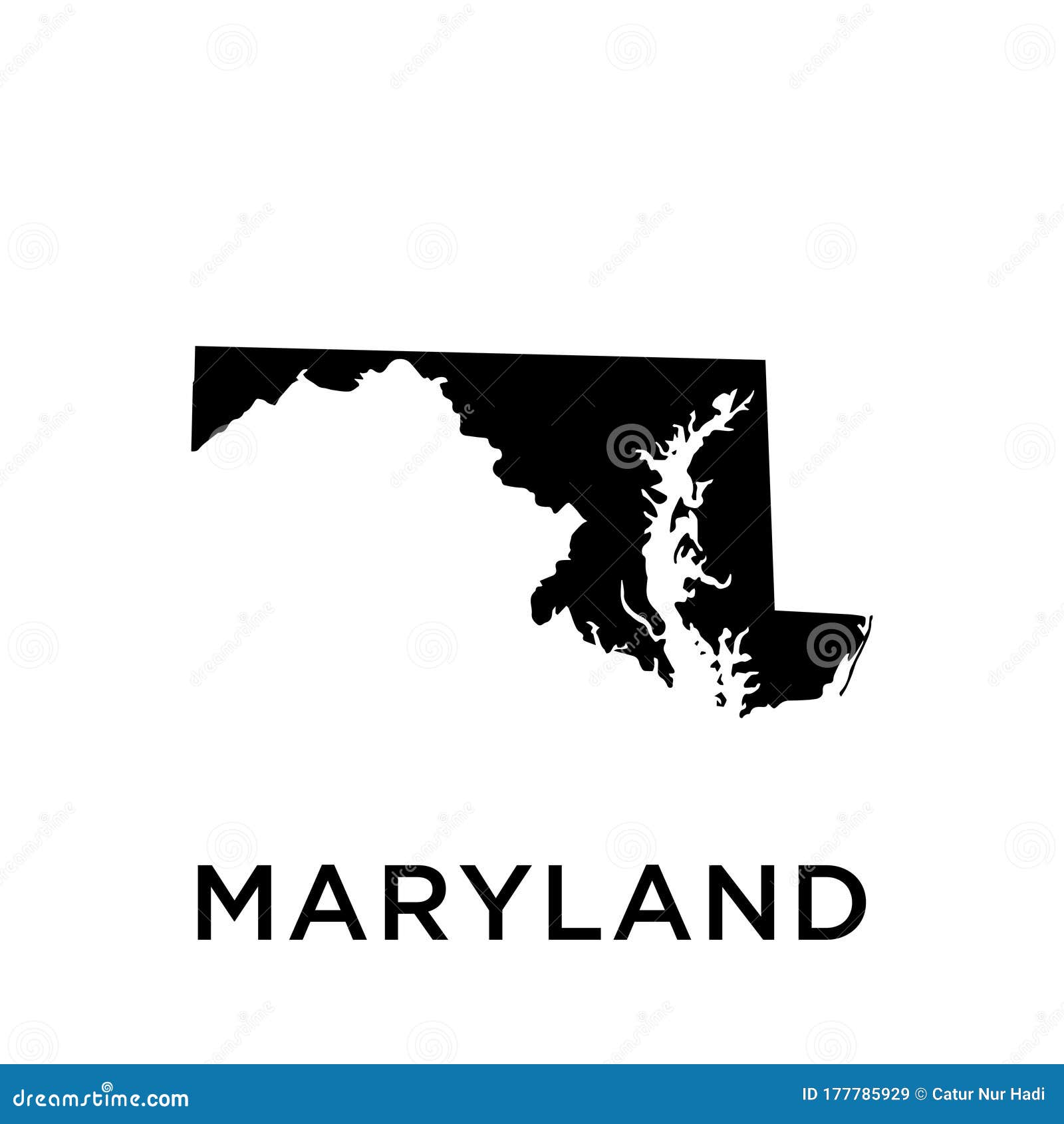 Maryland Map Icon Vector Trendy Stock Vector - Illustration of ...