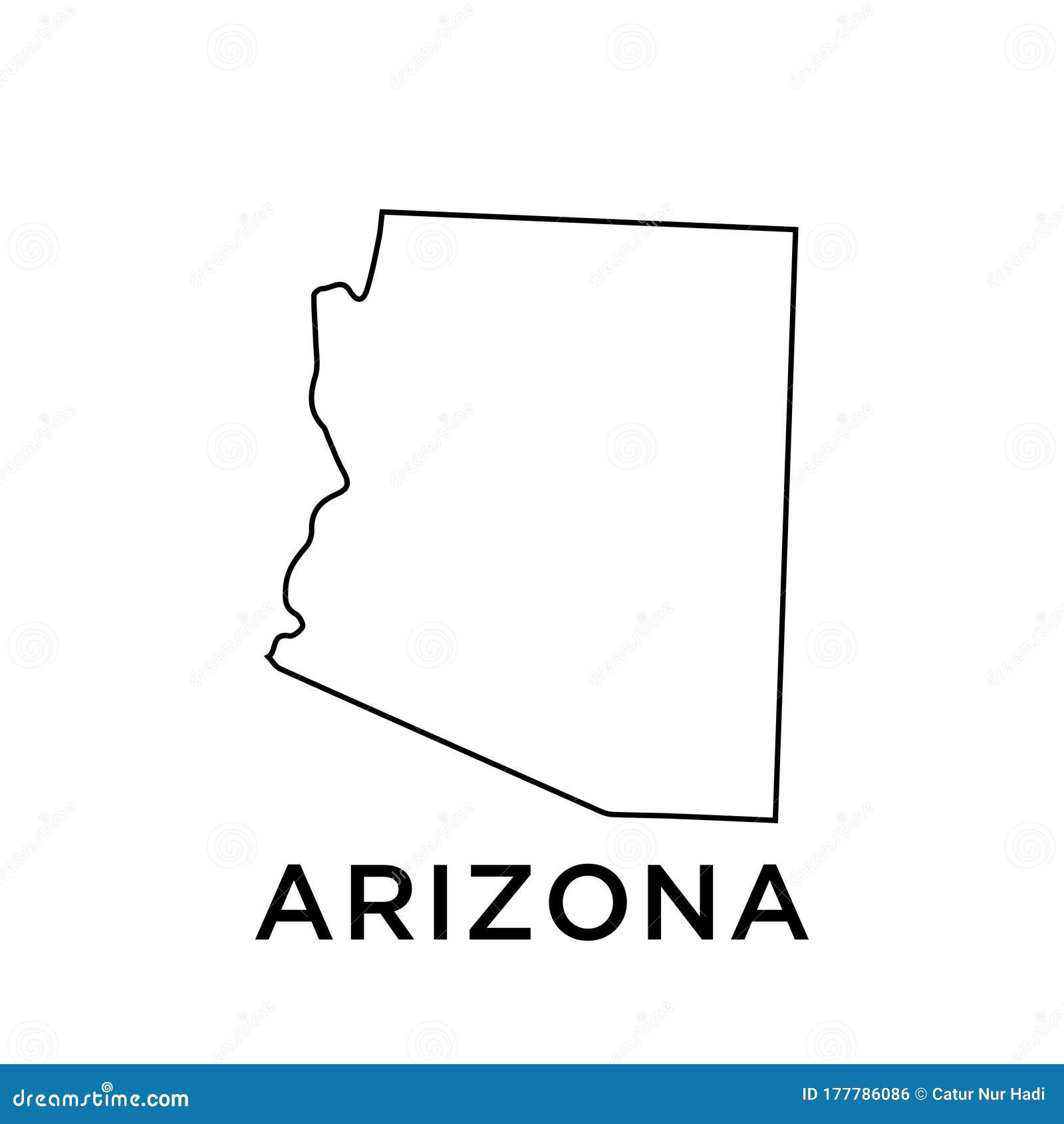 Arizona Map Icon Vector Trendy Stock Vector - Illustration of geography ...