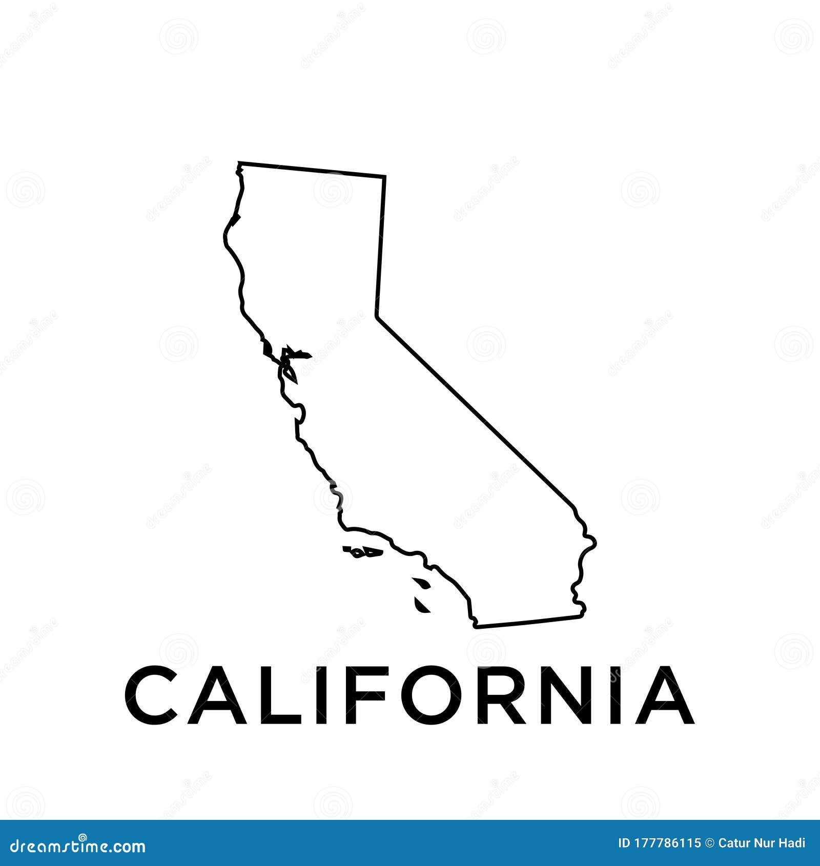 California Map Icon Vector Trendy Stock Vector - Illustration of border ...