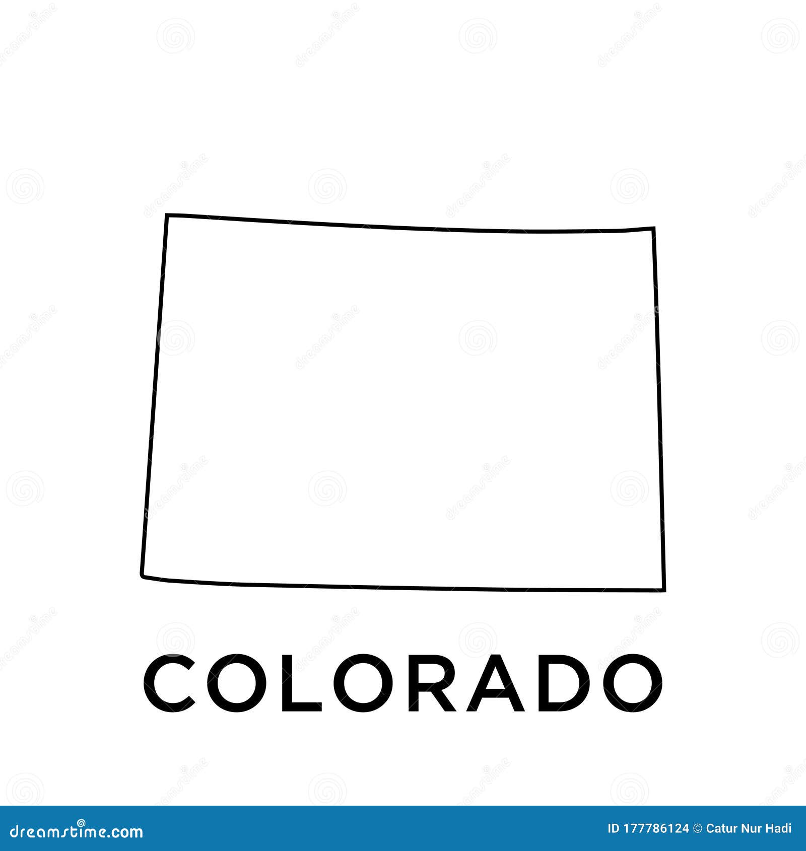 Colorado Map Icon Vector Trendy Stock Vector - Illustration of american ...
