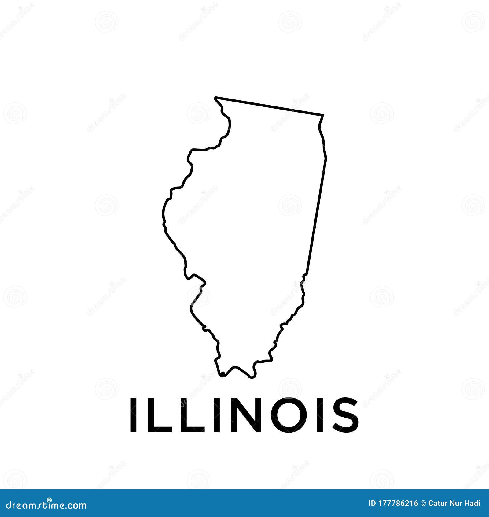 Illinois Map Icon Vector Trendy Stock Vector - Illustration of graphic ...