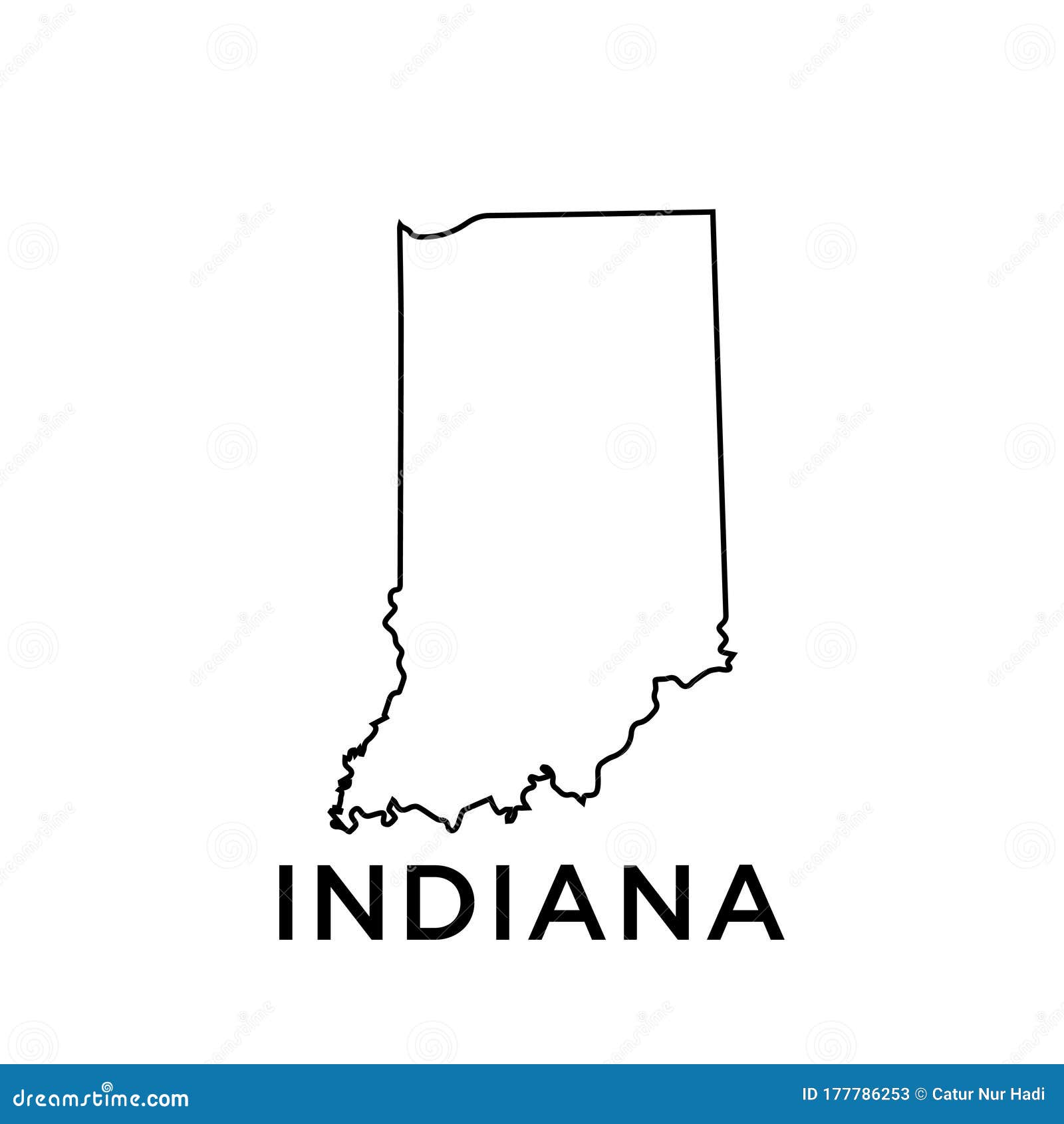Indiana Map Icon Vector Trendy Stock Vector - Illustration of ...