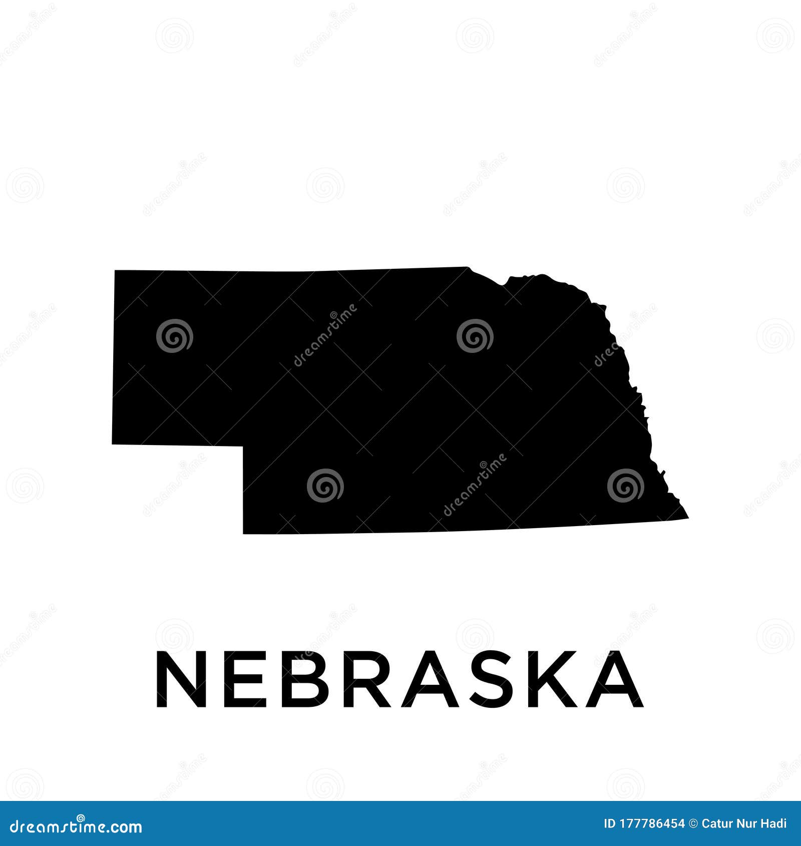 Nebraska Map Icon Vector Trendy Stock Vector - Illustration of ...