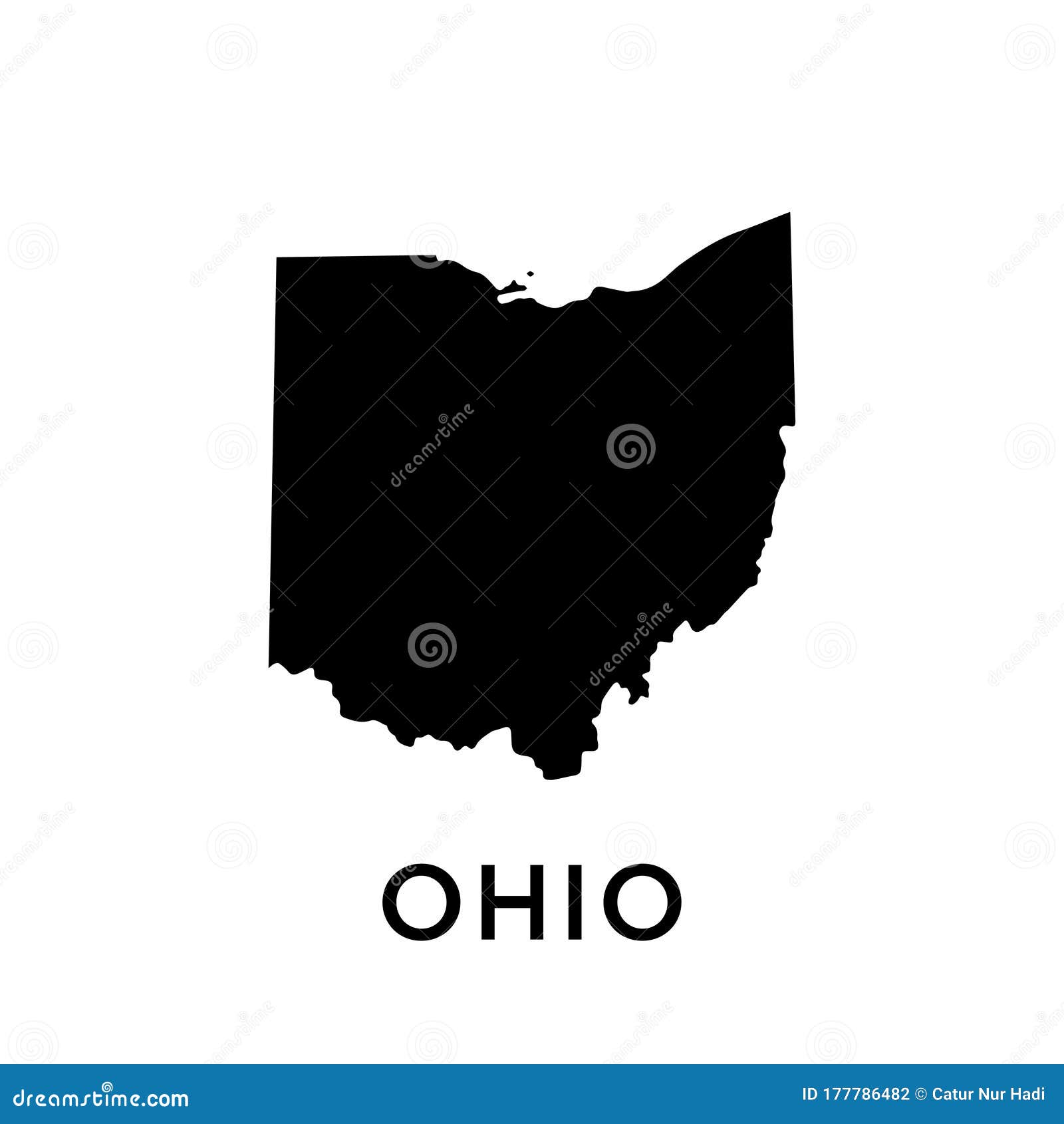 Ohio Map Icon Vector Trendy Stock Vector - Illustration of contour ...