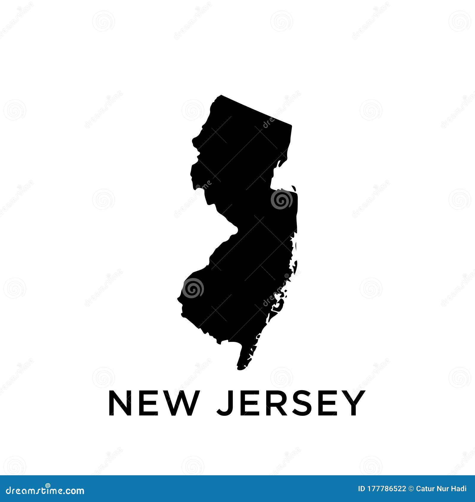 New Jersey Map Icon Vector Trendy Stock Vector - Illustration of ...