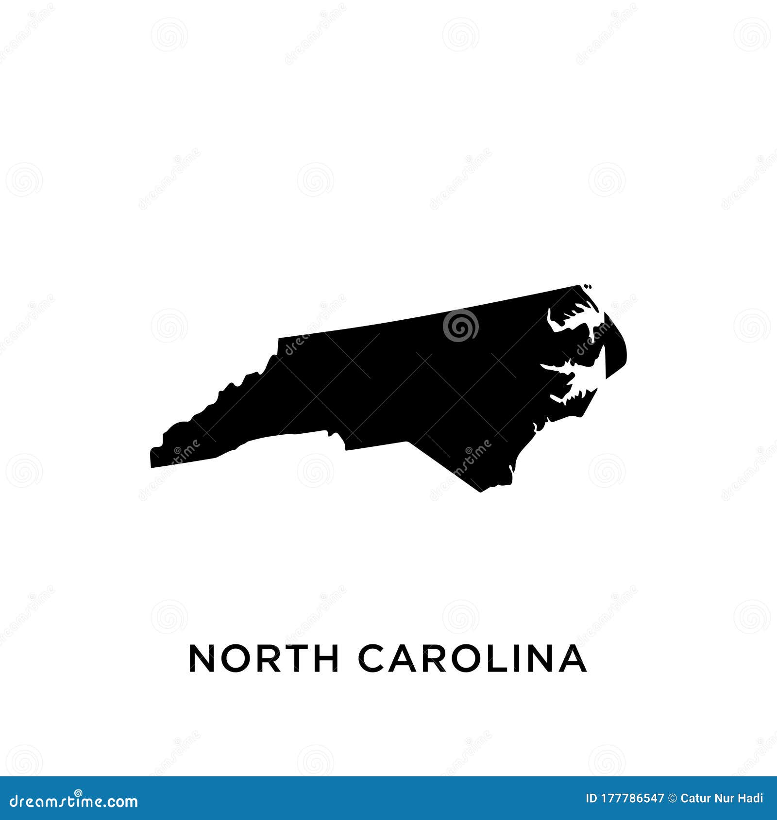 North Carolina Map Icon Vector Trendy Stock Vector - Illustration of ...
