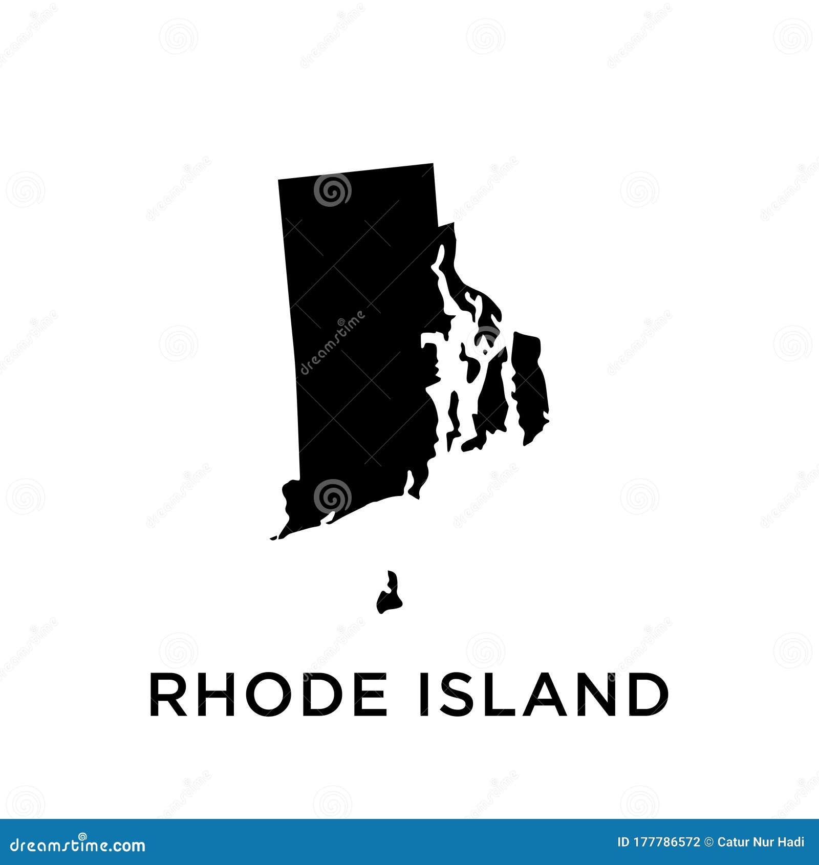 Rhode Island Map Icon Vector Trendy Stock Vector - Illustration of ...