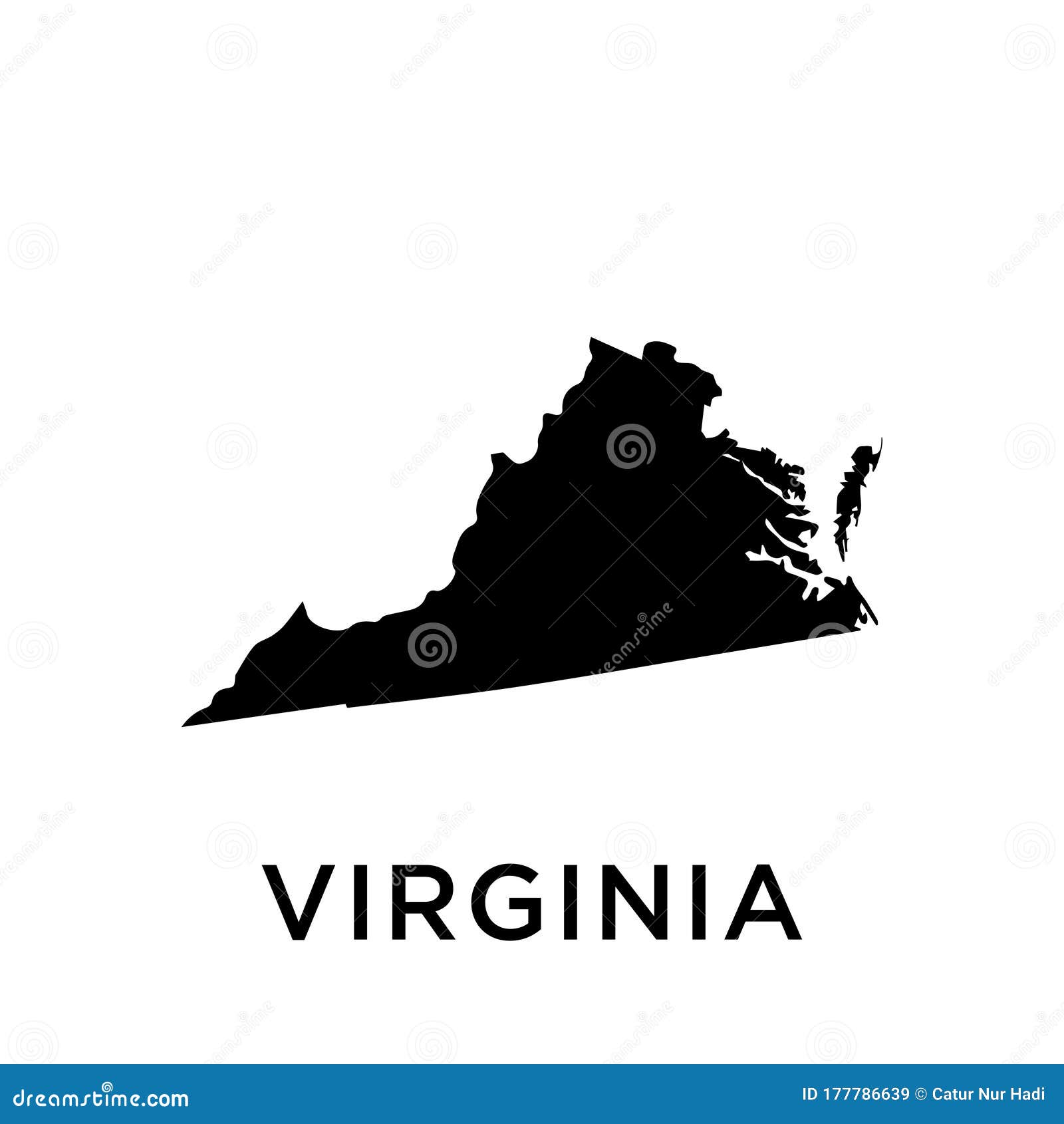 Virginia Map Icon Vector Trendy Stock Vector - Illustration of federal ...