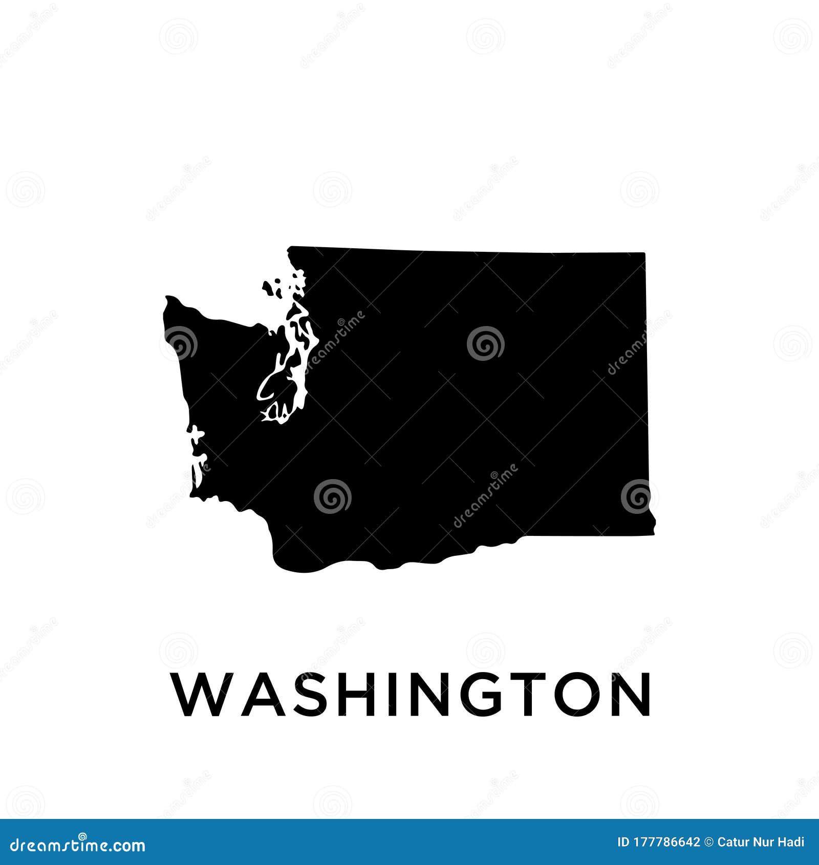 Washington Map Icon Vector Trendy Stock Vector - Illustration of ...