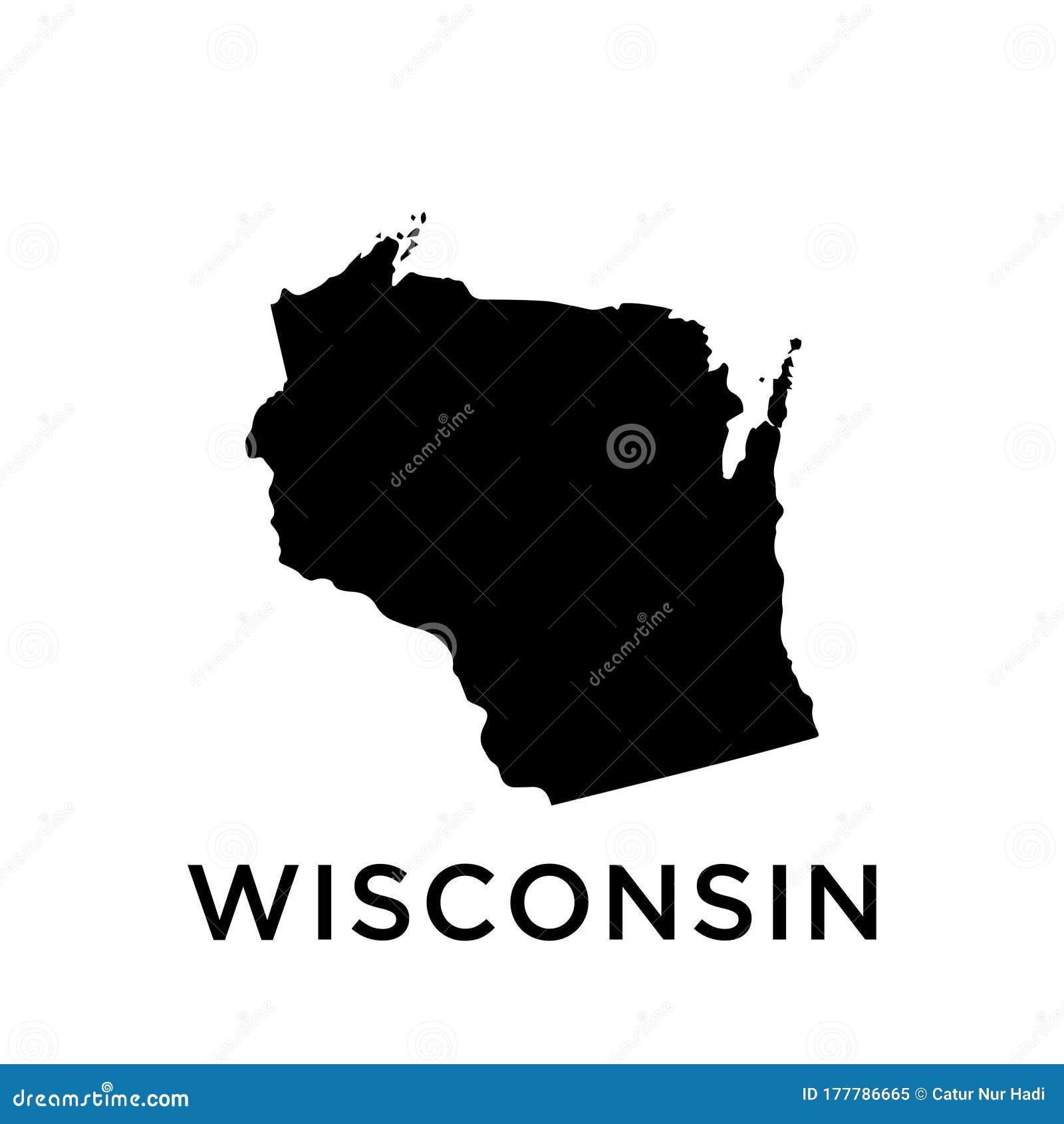 Wisconsin Map Icon Vector Trendy Stock Vector - Illustration of ...
