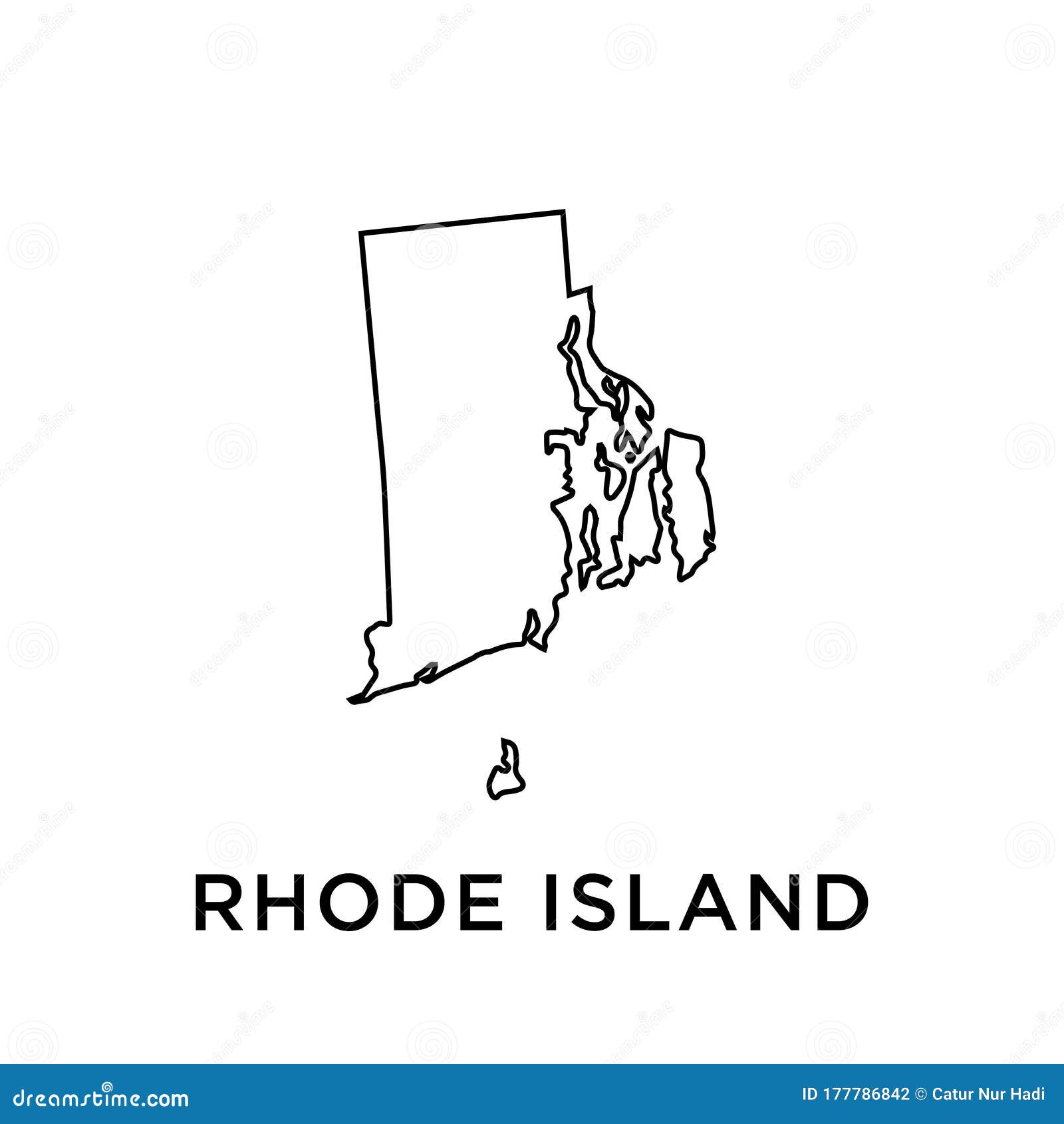 Rhode Island Map Icon Vector Trendy Stock Vector - Illustration of ...